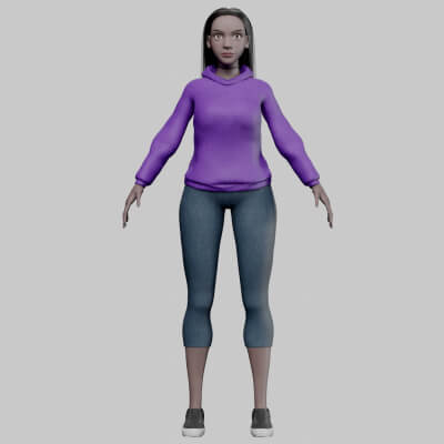 Basic Beautiful Woman V29756 - 3D Model by nickianimations
