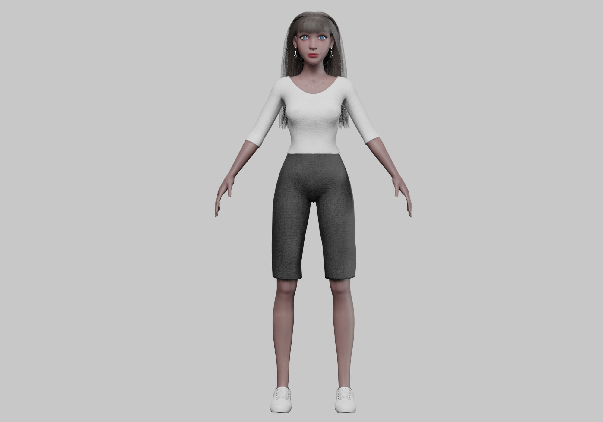 Basic Beautiful Woman V30084 - 3D Model by nickianimations
