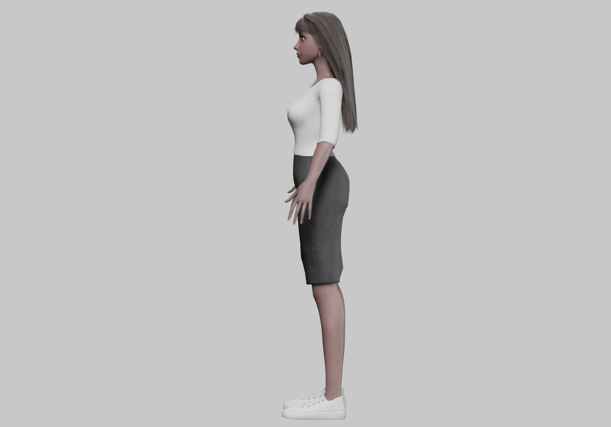 Basic Beautiful Woman V30084 - 3D Model by nickianimations