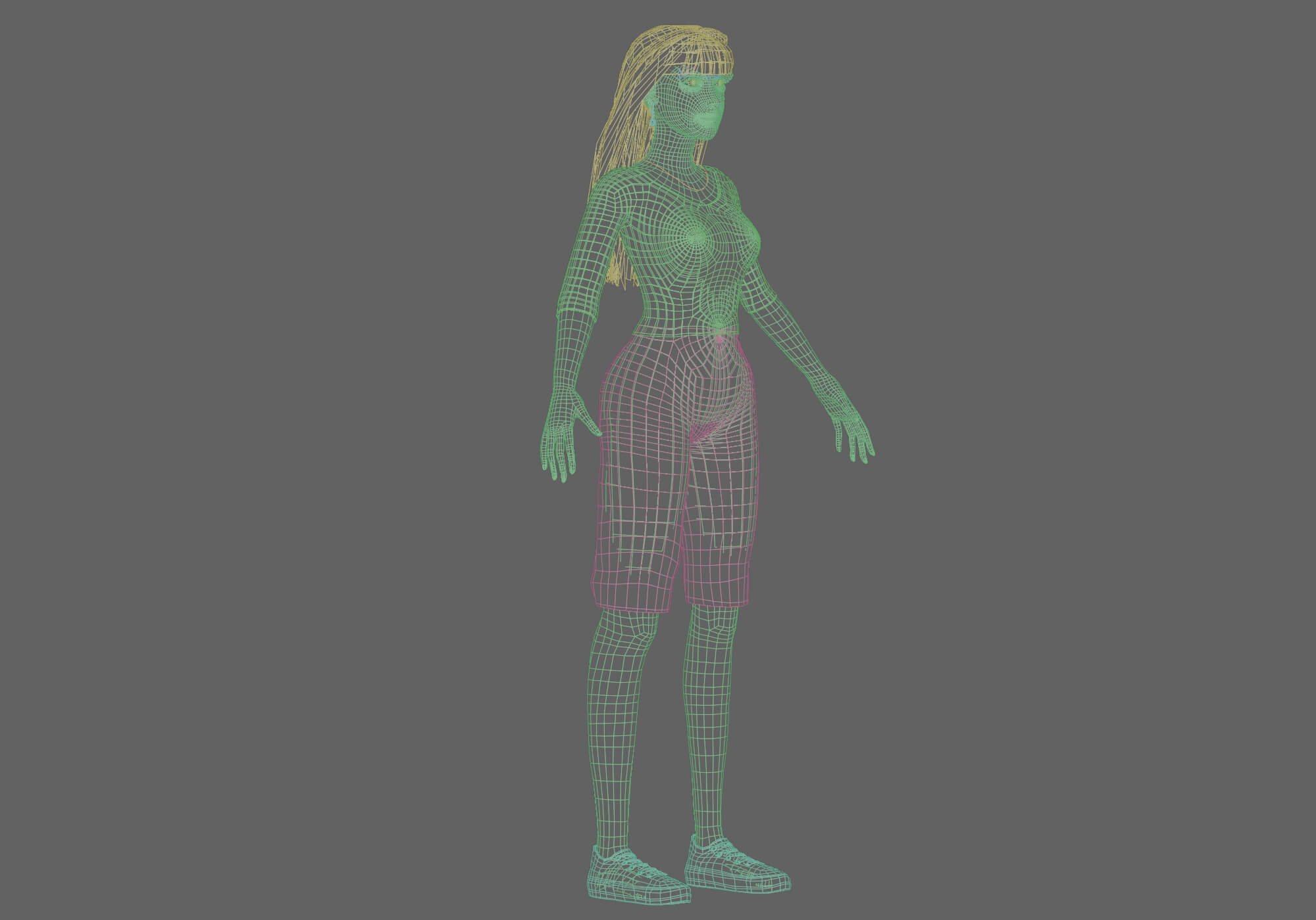 Basic Beautiful Woman V30084 - 3D Model by nickianimations