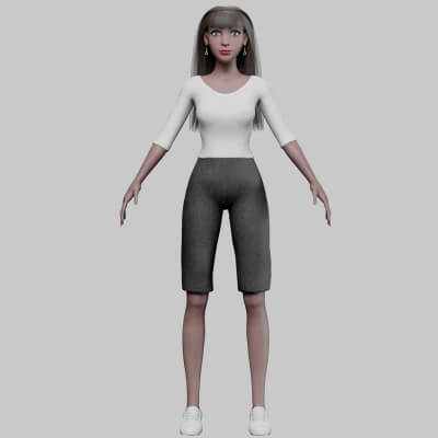 Basic Beautiful Woman V30084 - 3D Model by nickianimations