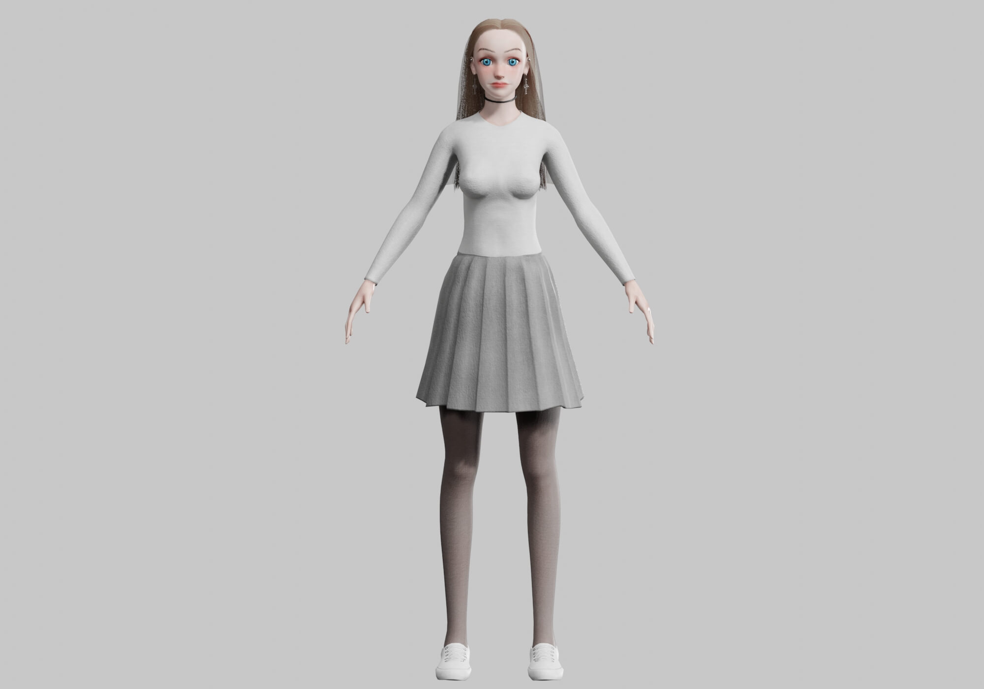 Basic Beautiful Woman V34021 - 3D Model by nickianimations