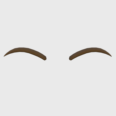 Basic Cartoon Eyebrow v112 - 3D Model by nickianimations