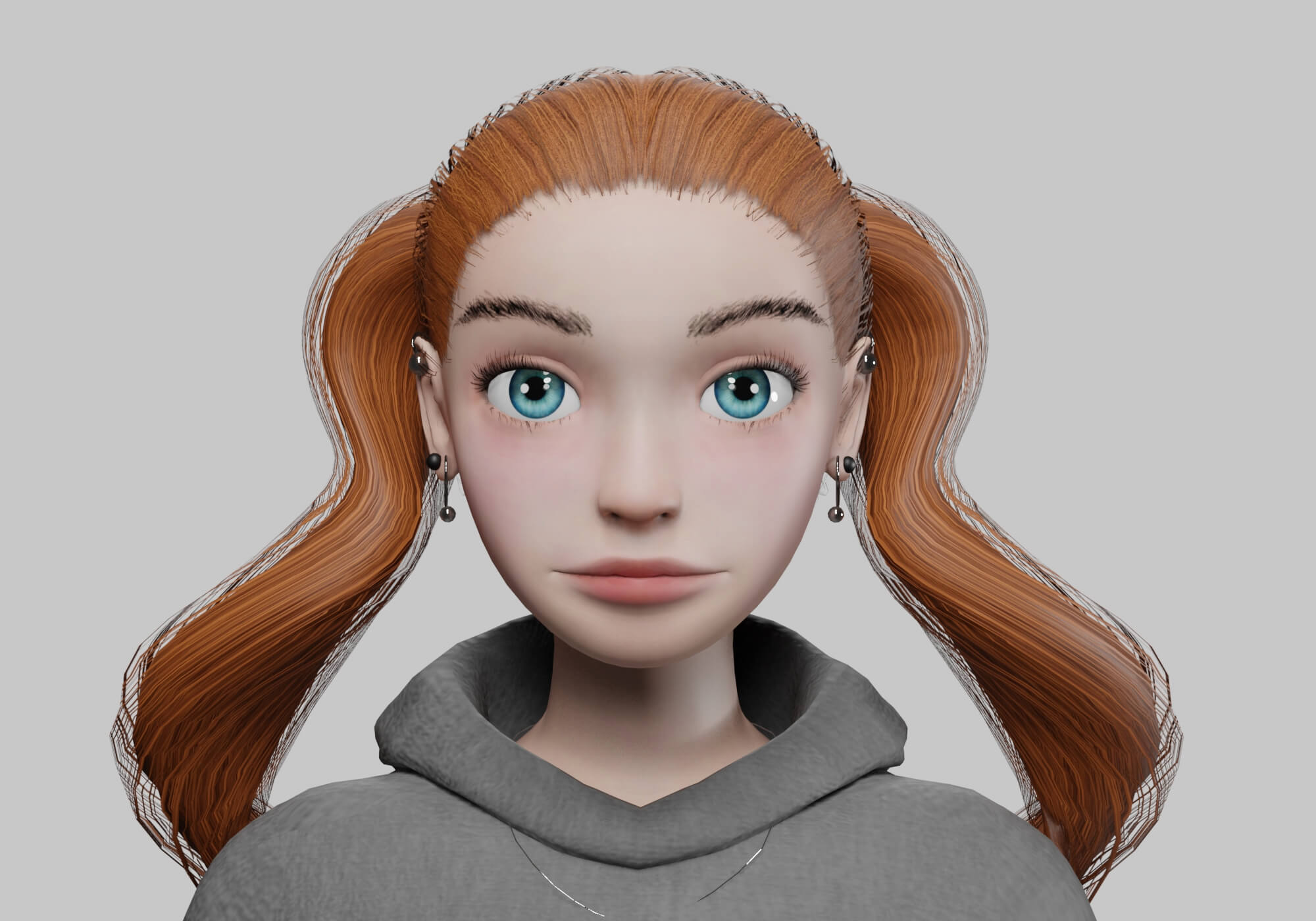 Basic Cartoon Girl V25936 - 3D Model by nickianimations