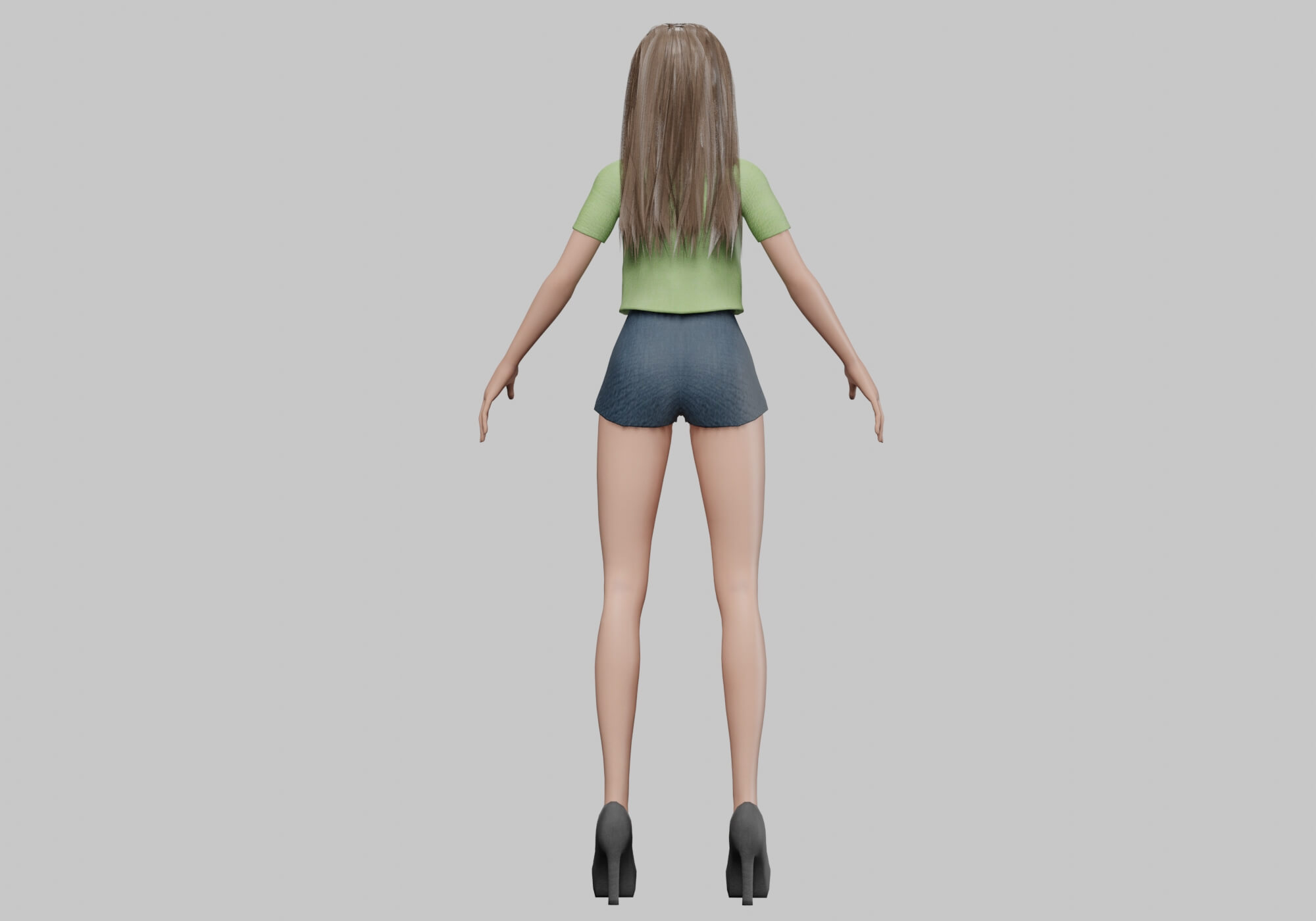 Basic Cartoon Girl V32143 - 3D Model by nickianimations