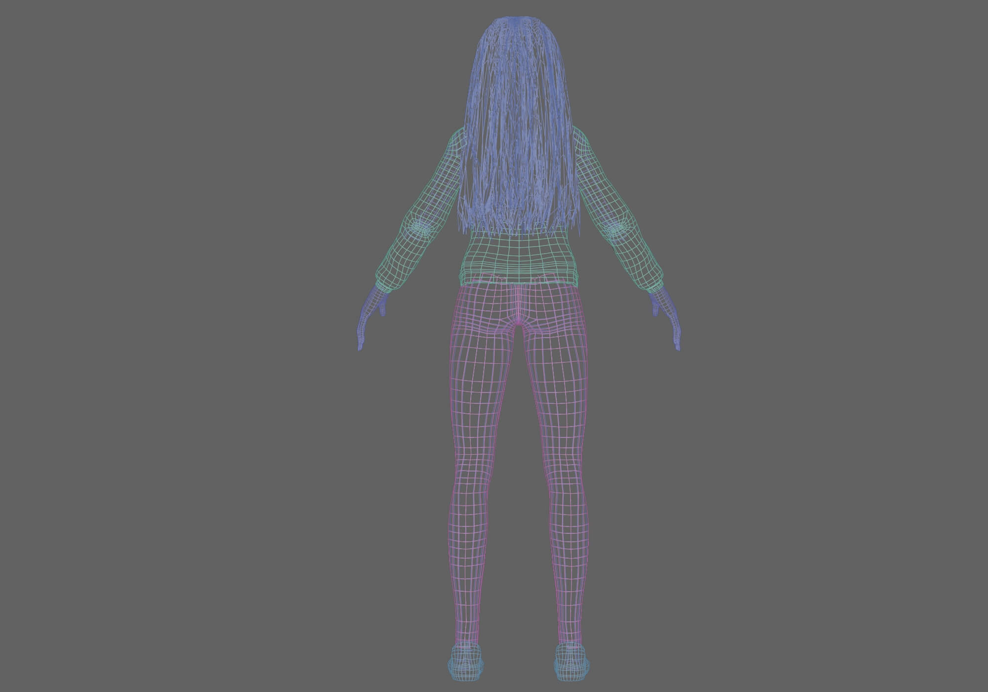 Basic Cartoon Girl V33628 - 3D Model by nickianimations