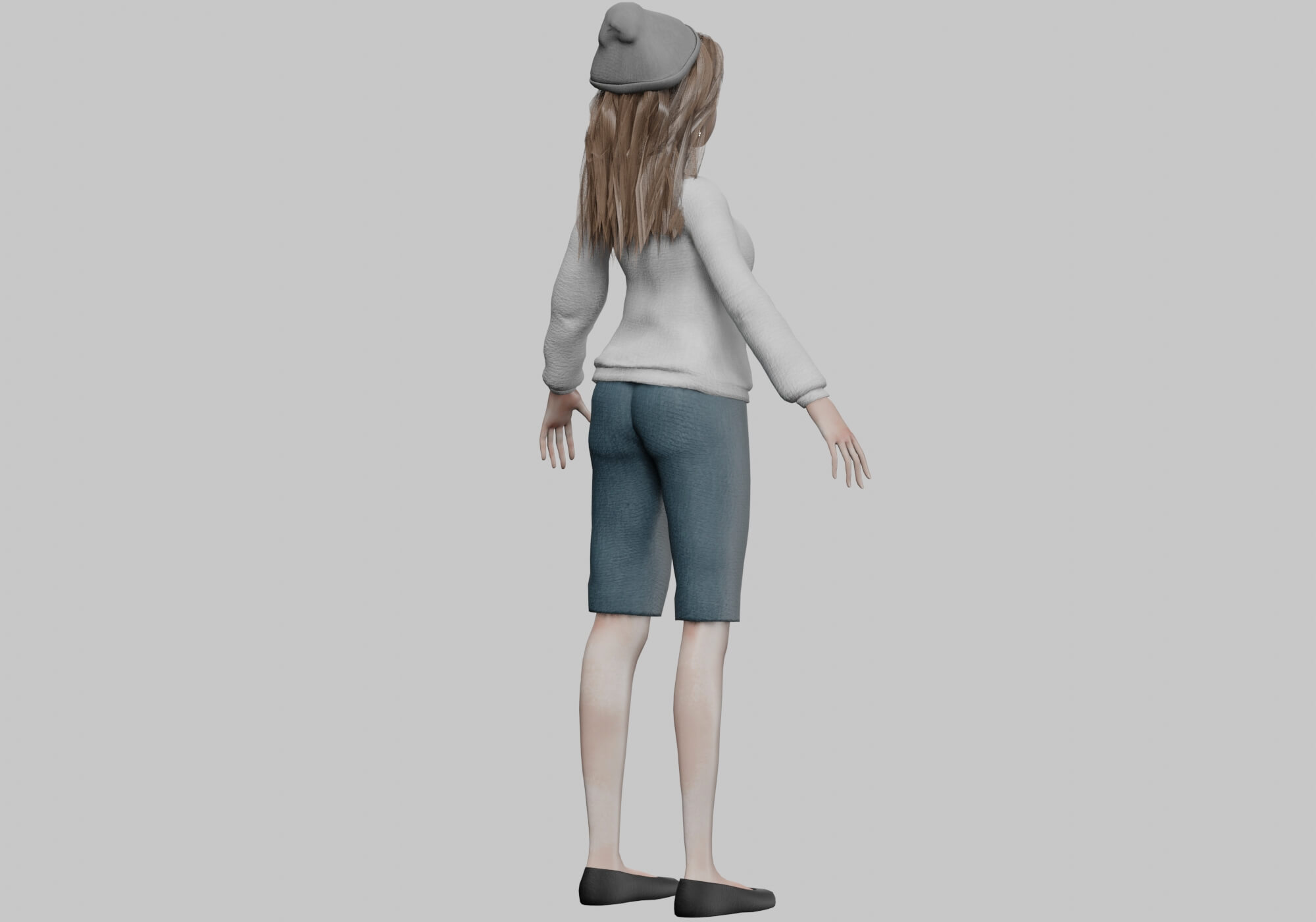 Basic Cartoon Girl V35052 - 3D Model by nickianimations