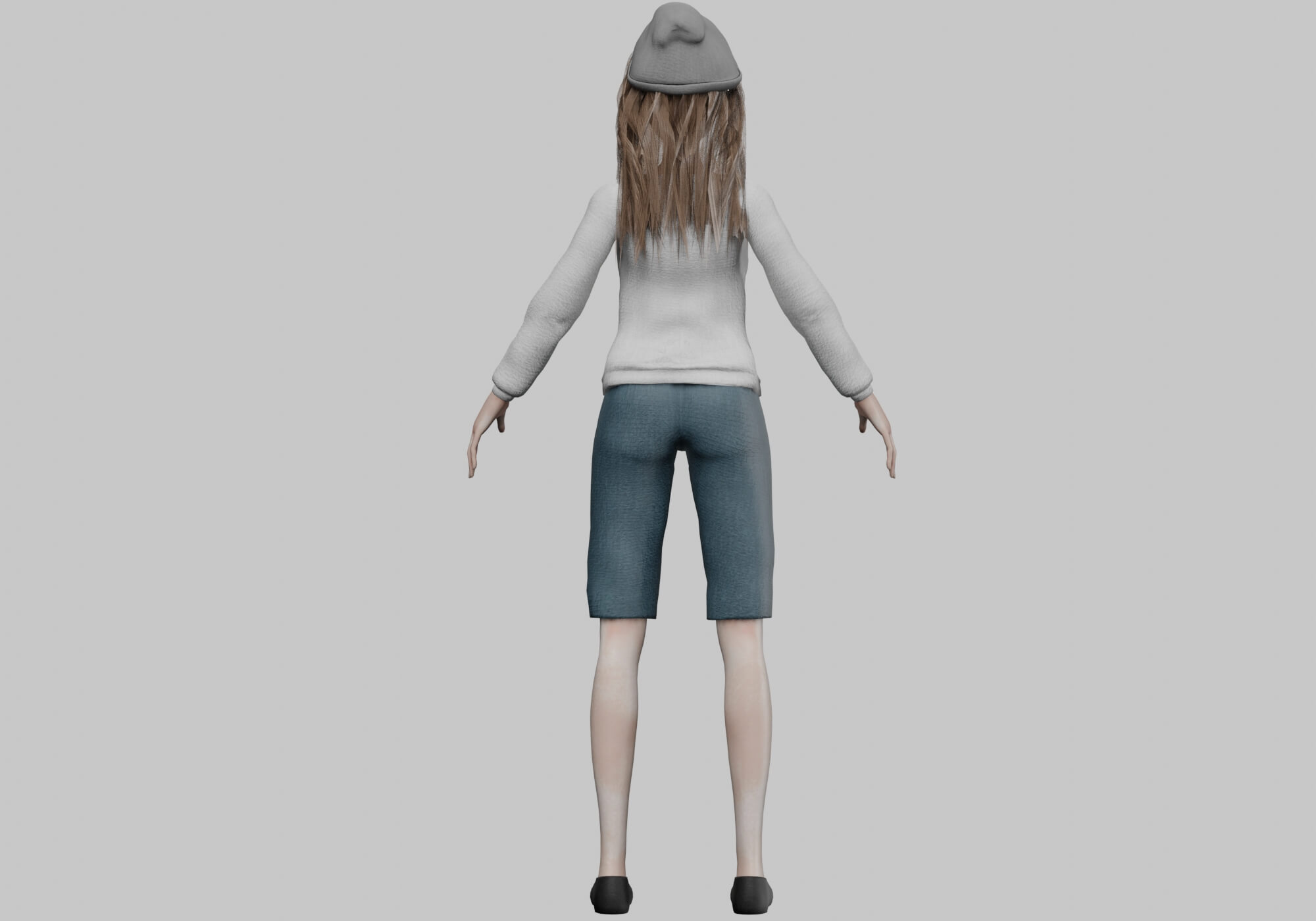 Basic Cartoon Girl V35052 - 3D Model by nickianimations
