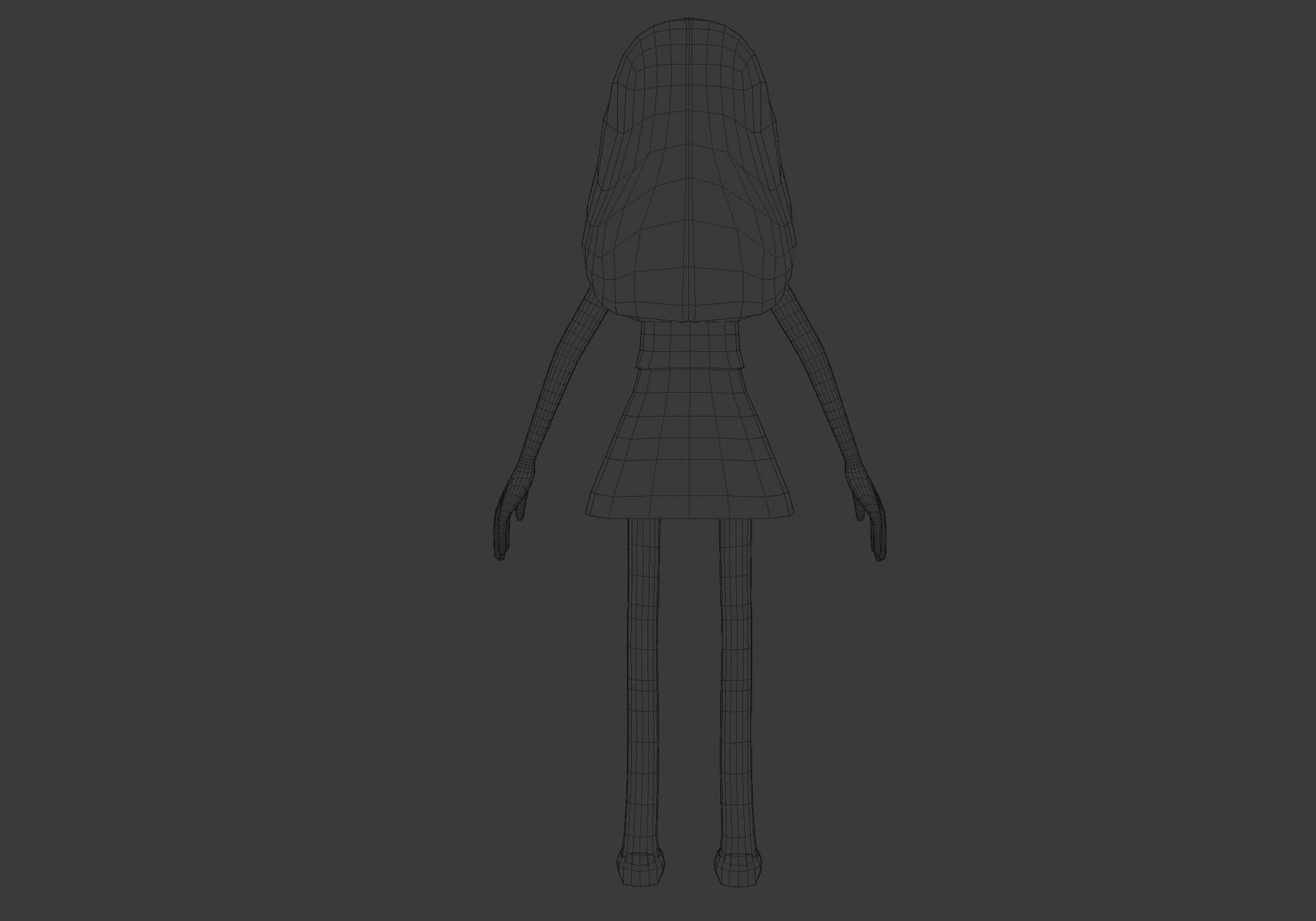 Basic Cartoon Girl - 3D Model by nickianimations