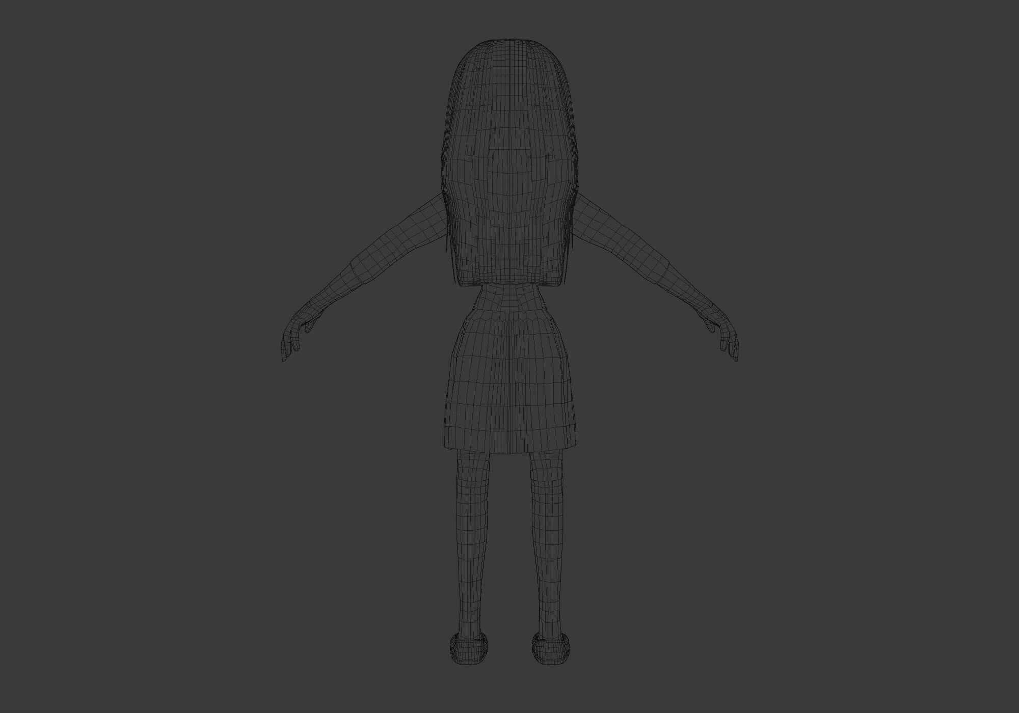 Basic Cartoon Girl - 3D Model by nickianimations