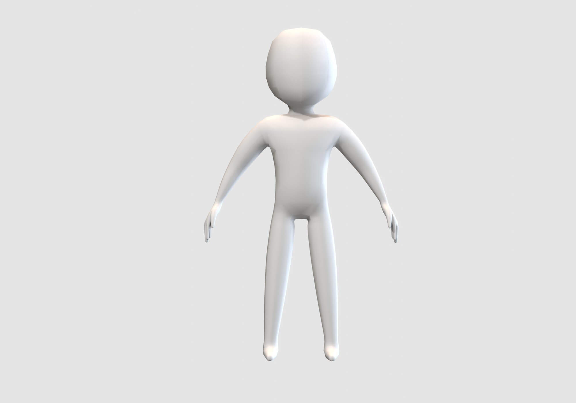 Basic Cartoon Human - 3D Model by nickianimations