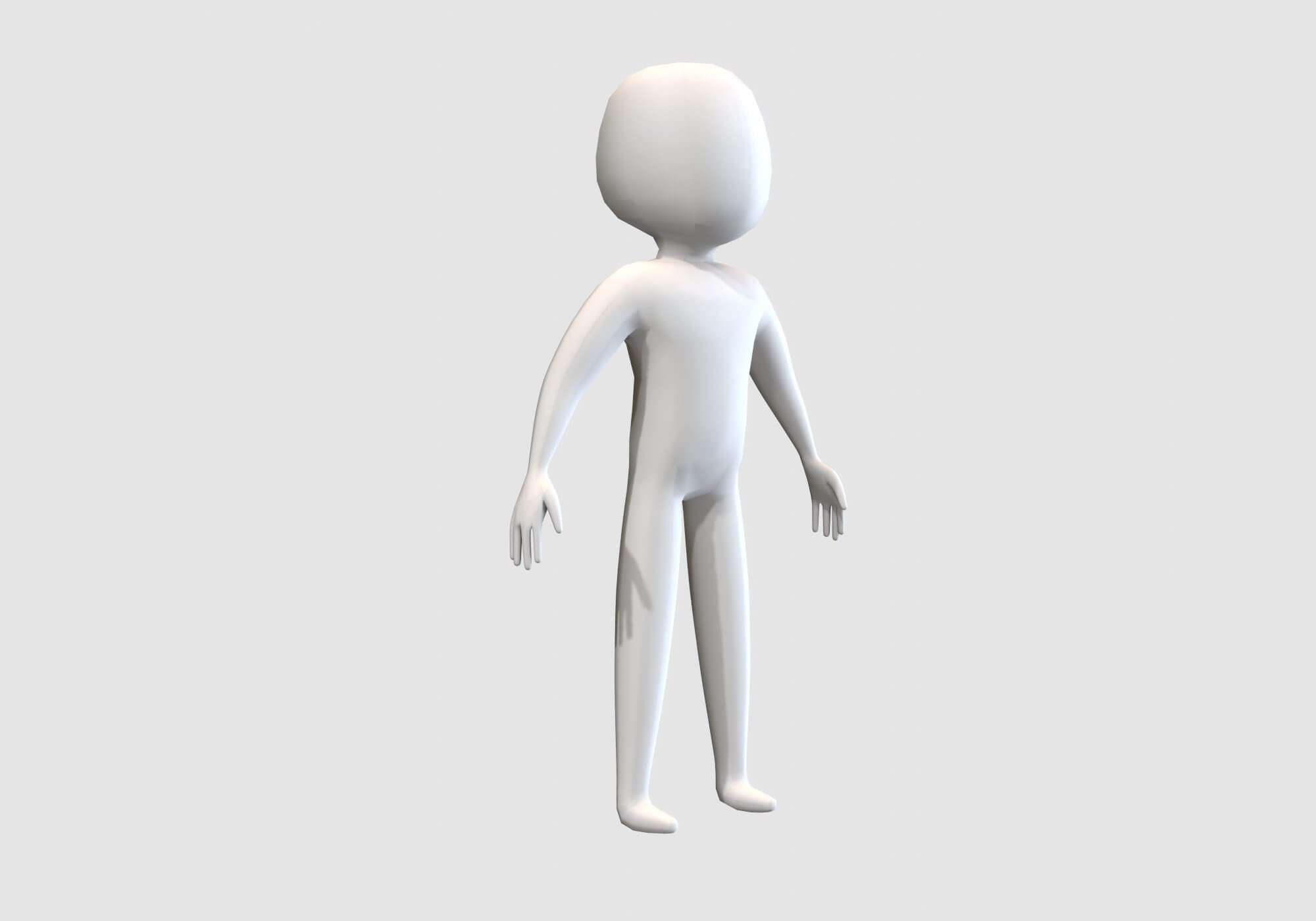 Basic Cartoon Human - 3D Model by nickianimations