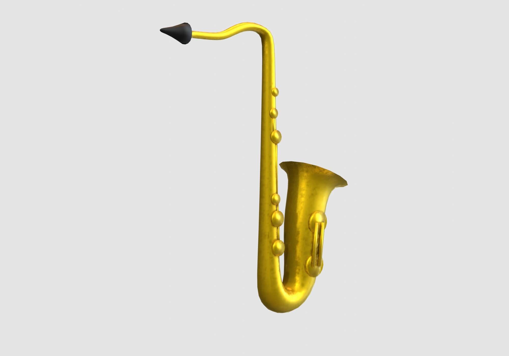 Basic Cartoon Saxophone - 3D Model by nickianimations