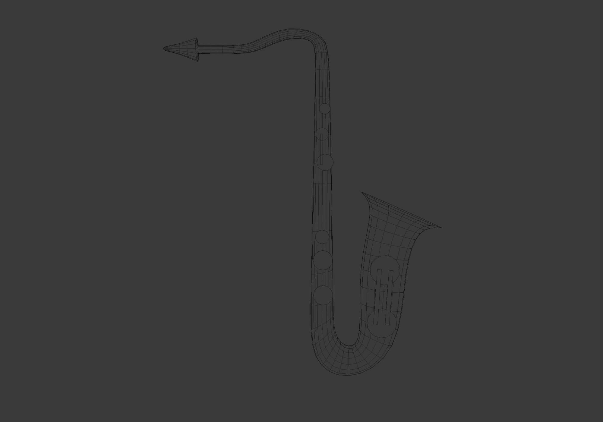Basic Cartoon Saxophone - 3D Model by nickianimations