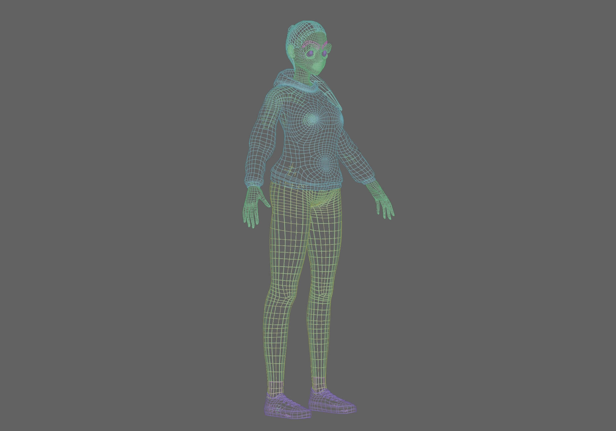 Basic Classic Girl V24884 - 3D Model by nickianimations