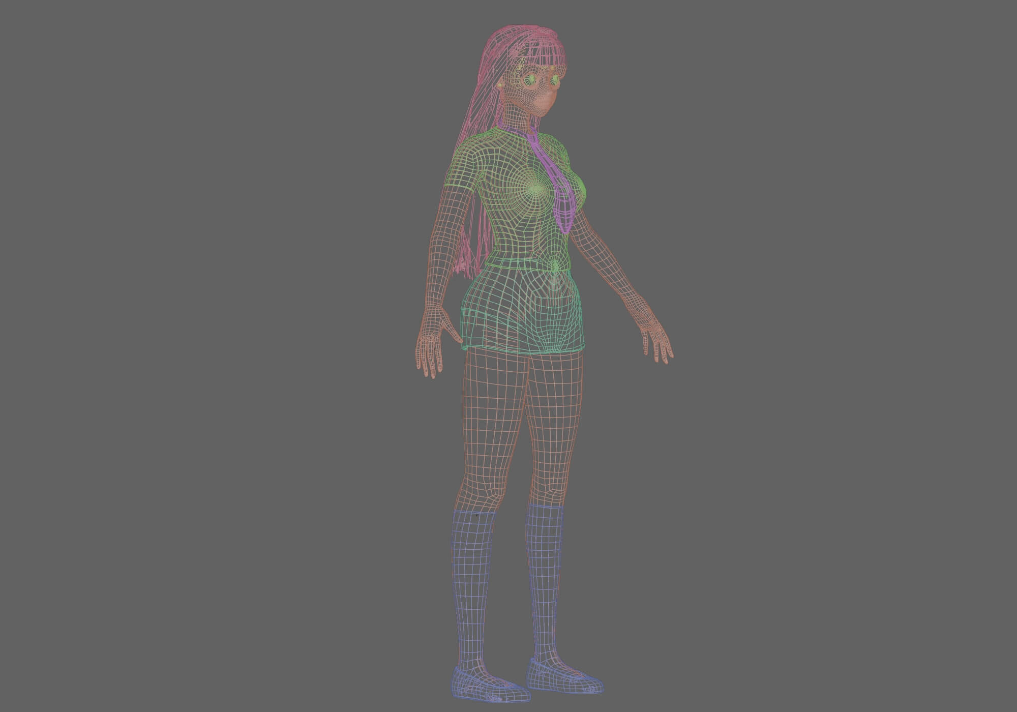 Basic Classic Girl V29125 - 3D Model by nickianimations