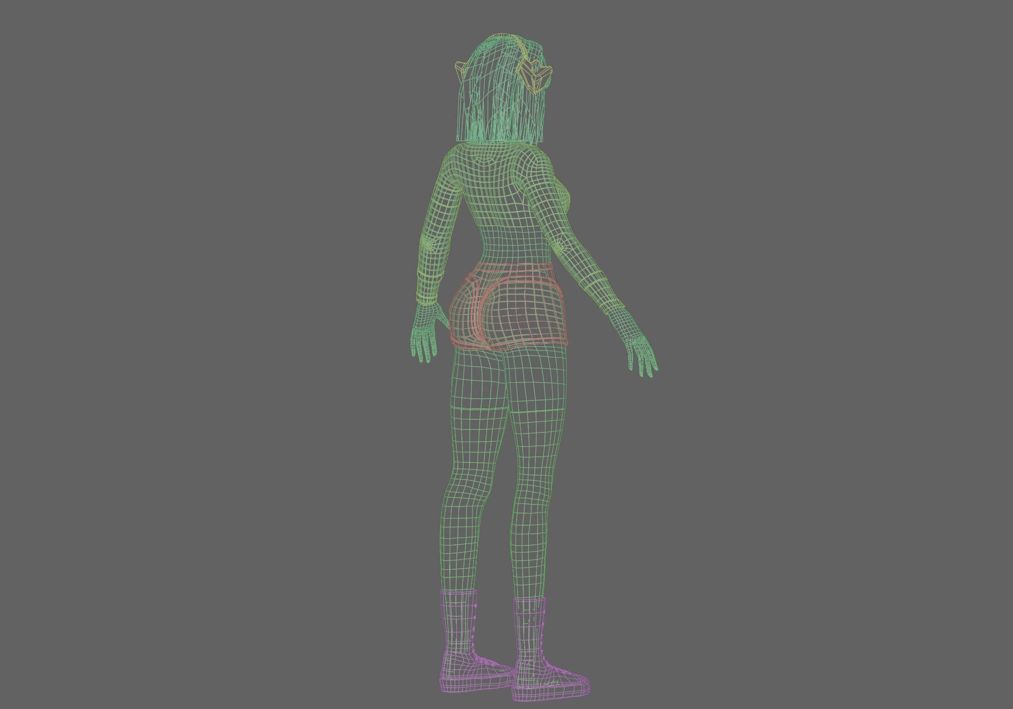 Basic Cute Girl V35675 - 3D Model by nickianimations