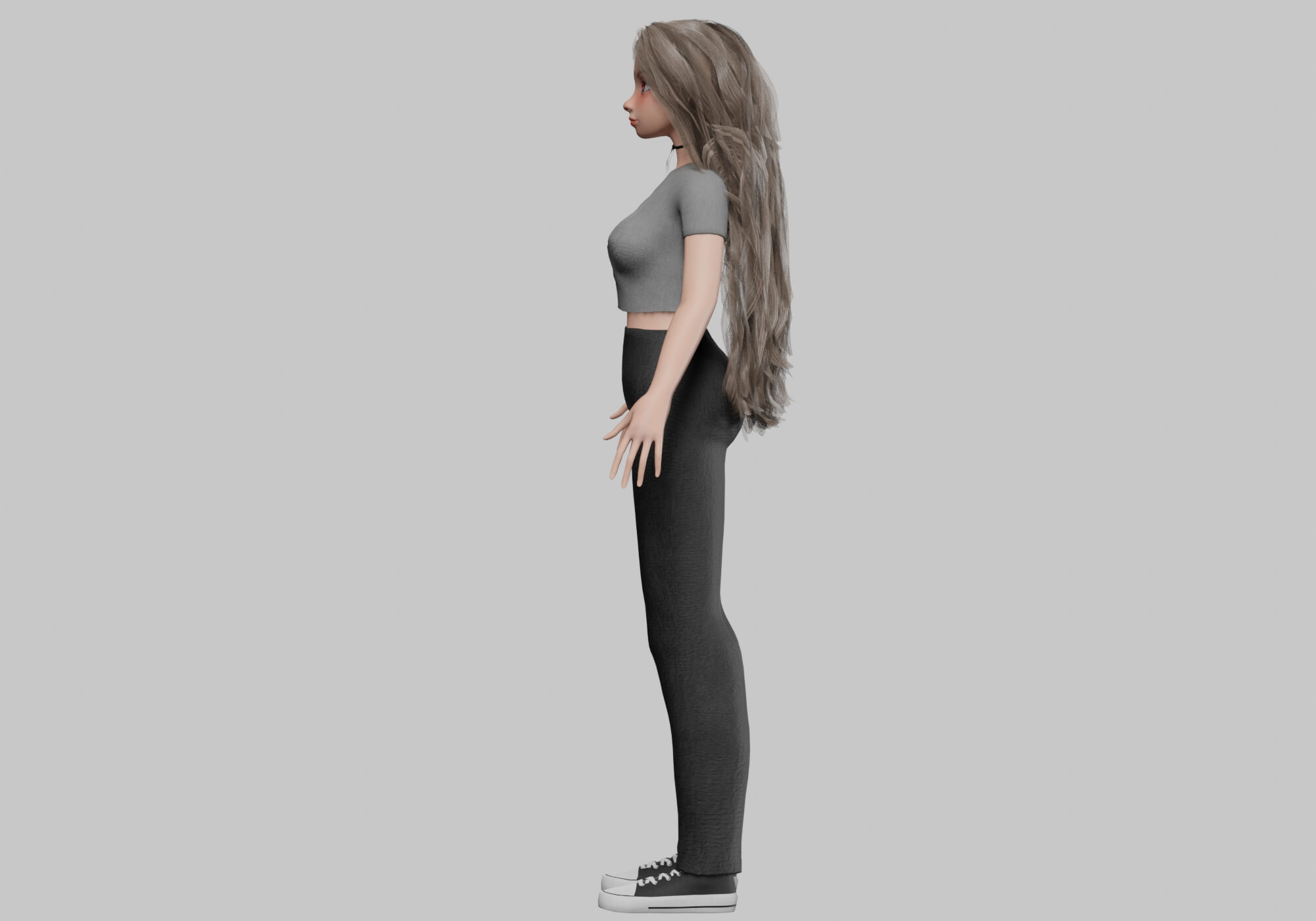 Basic Cute Girl V37576 - 3D Model by nickianimations