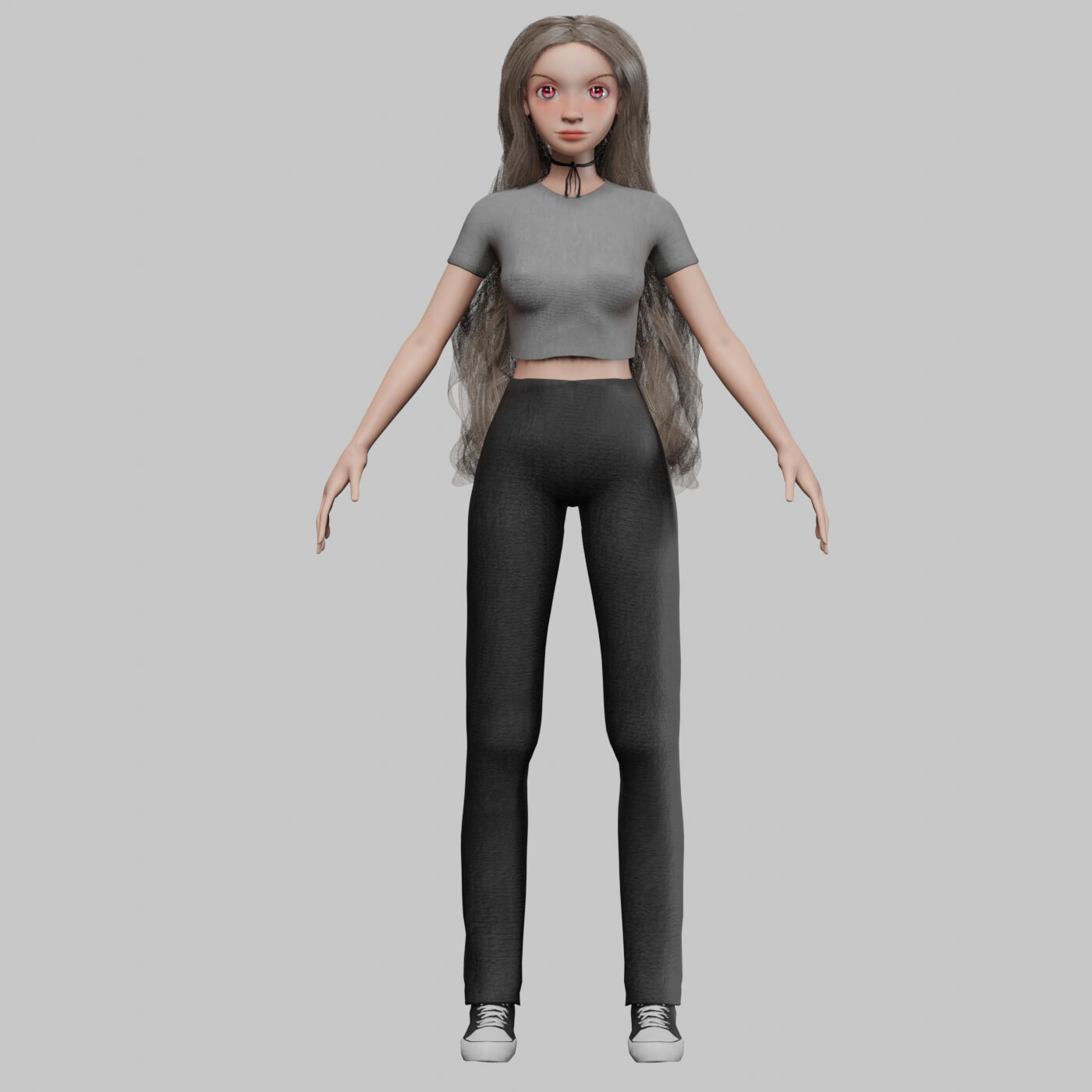 Basic Cute Girl V37576 - 3D Model by nickianimations