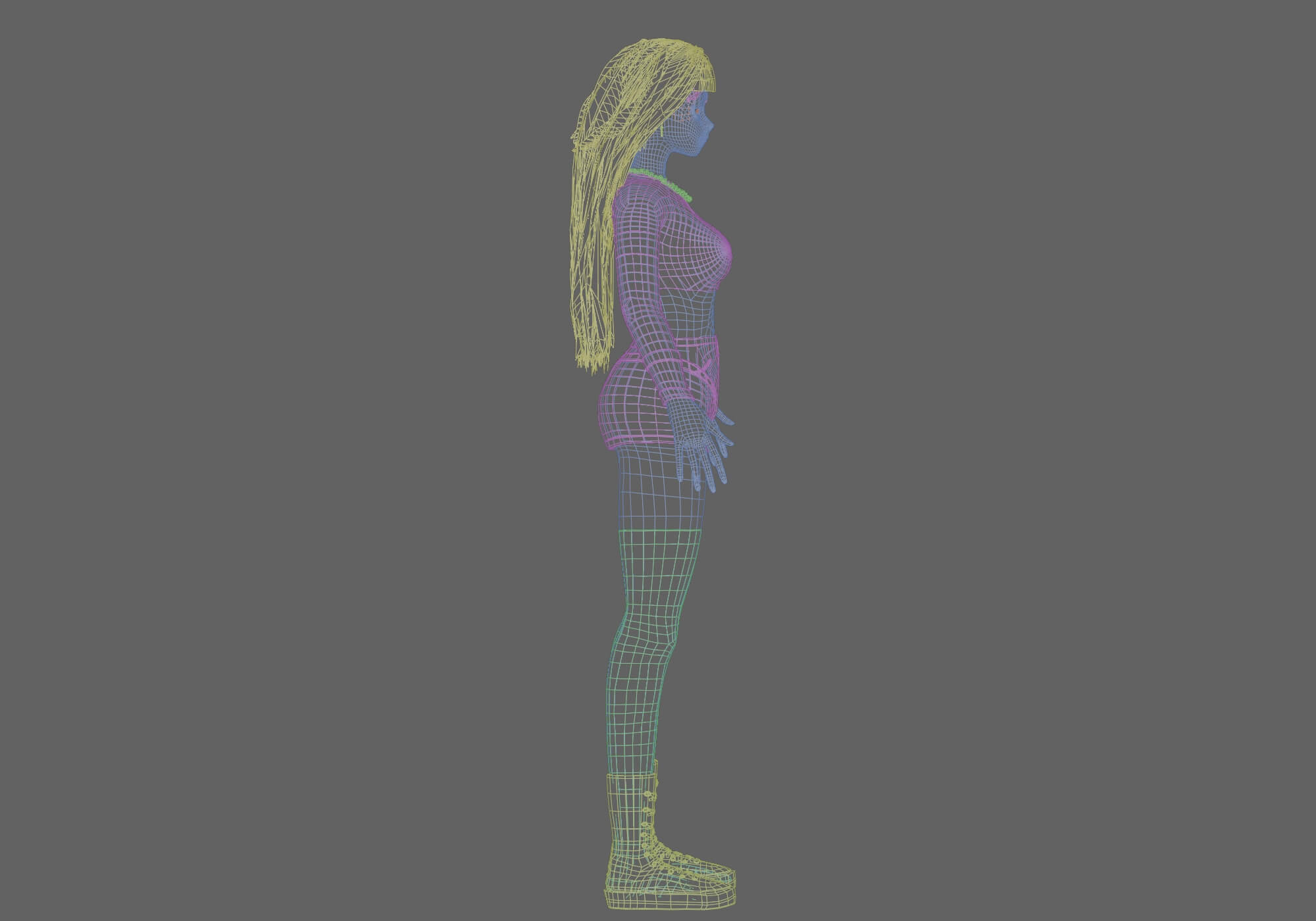 Basic Cute Girl V39053 - 3D Model by nickianimations