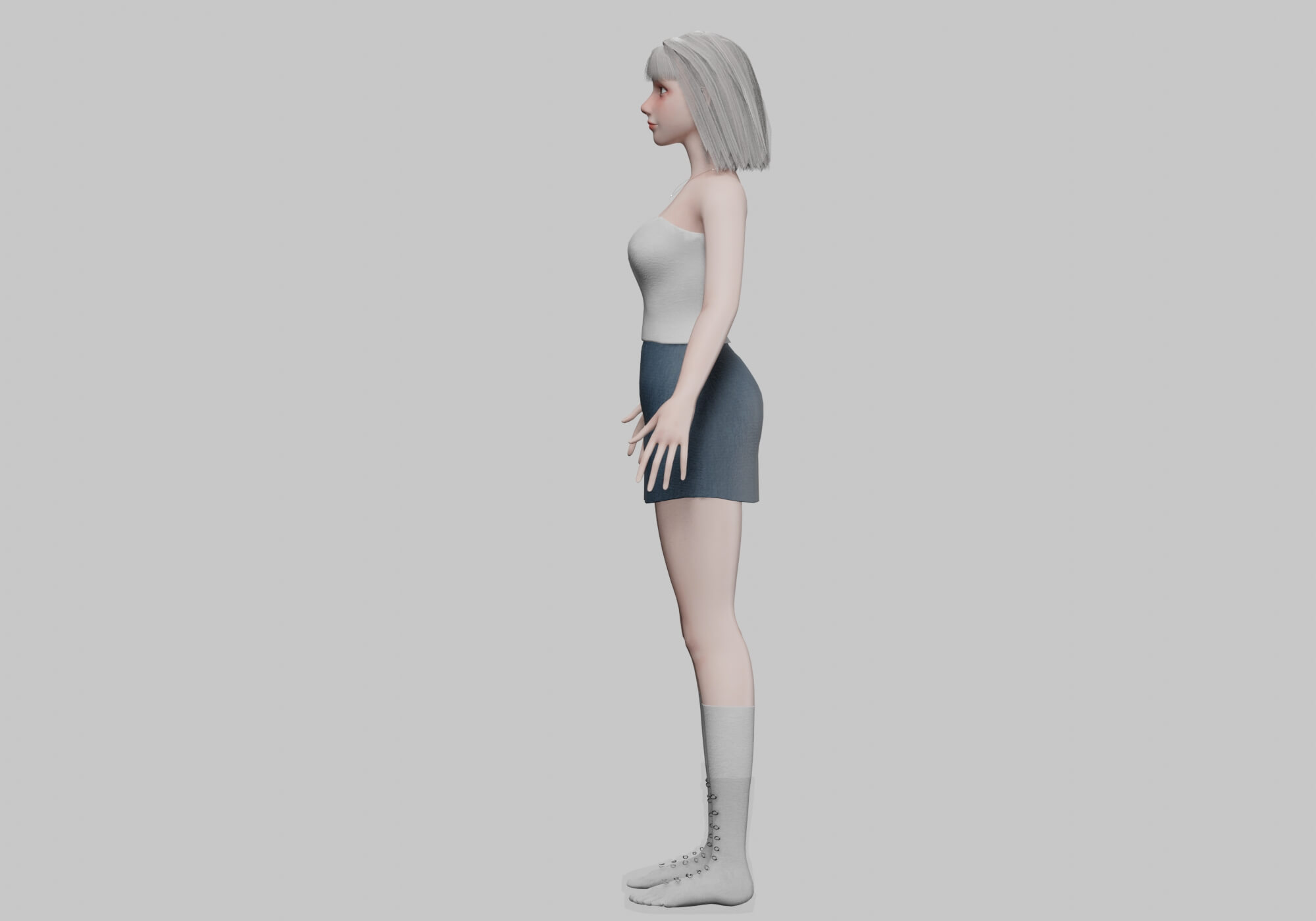 Basic Cute Woman V31778 - 3D Model by nickianimations
