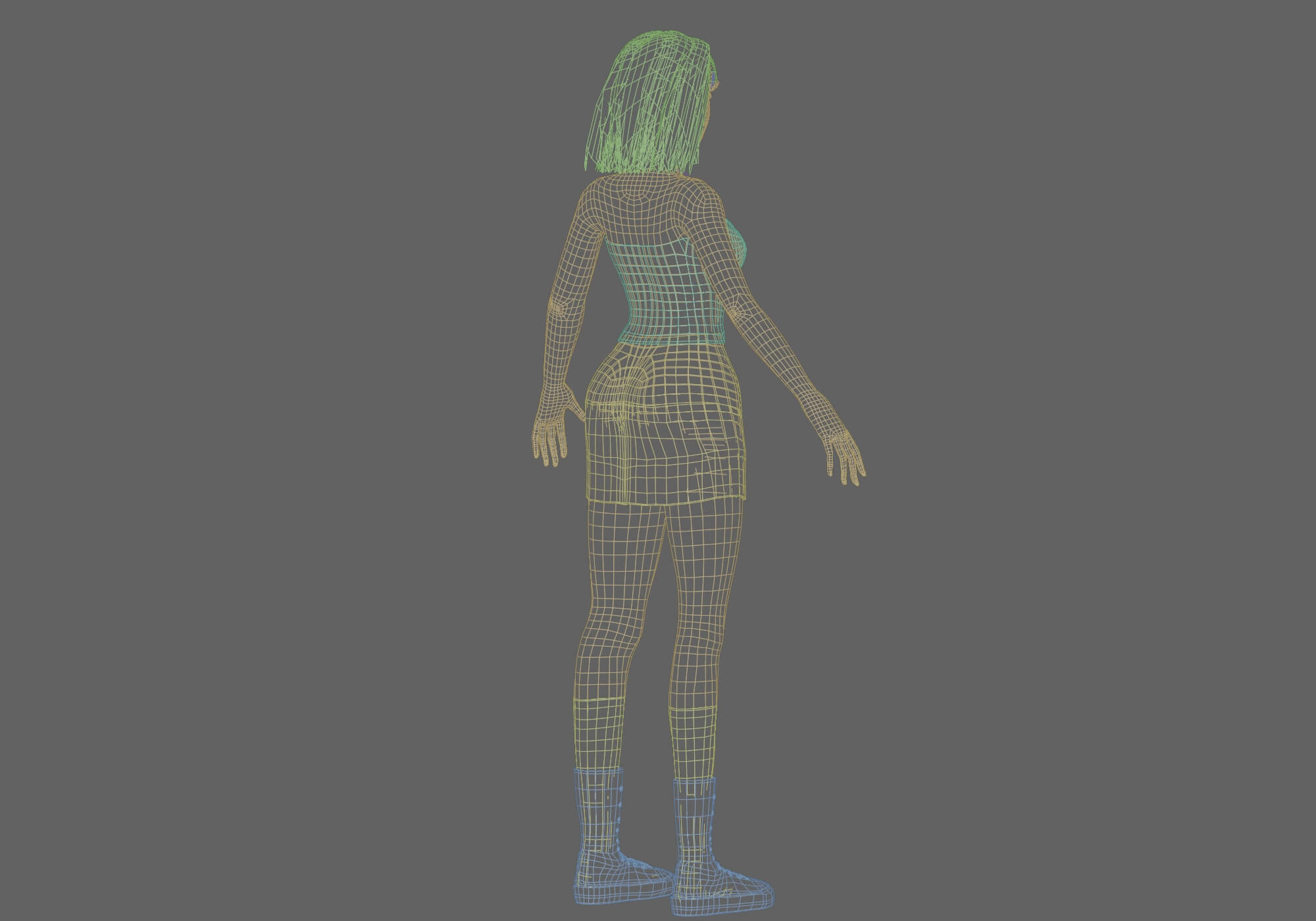 Basic Cute Woman V31778 - 3D Model by nickianimations