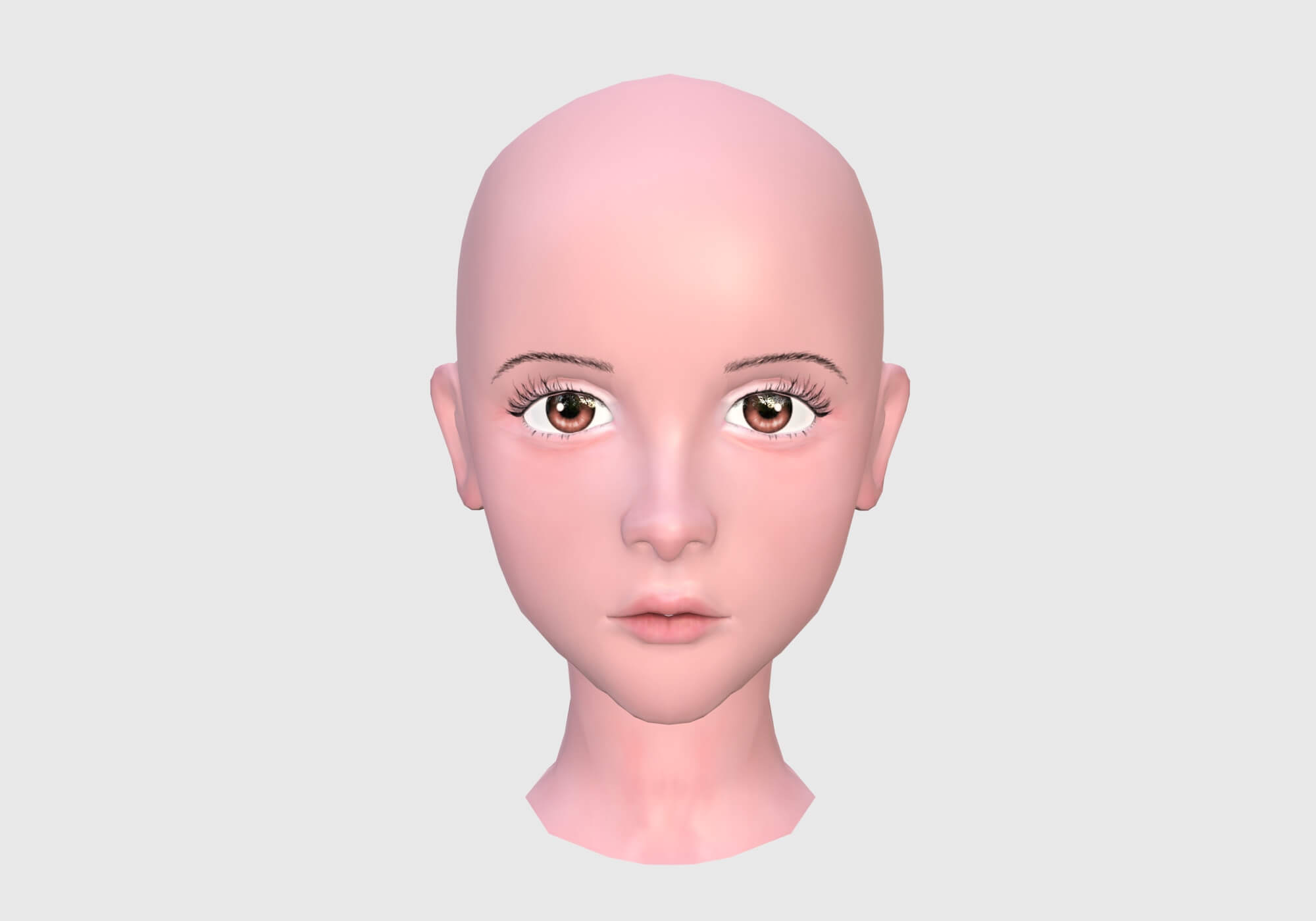 Basic Female Head v4354 - 3D Model by nickianimations