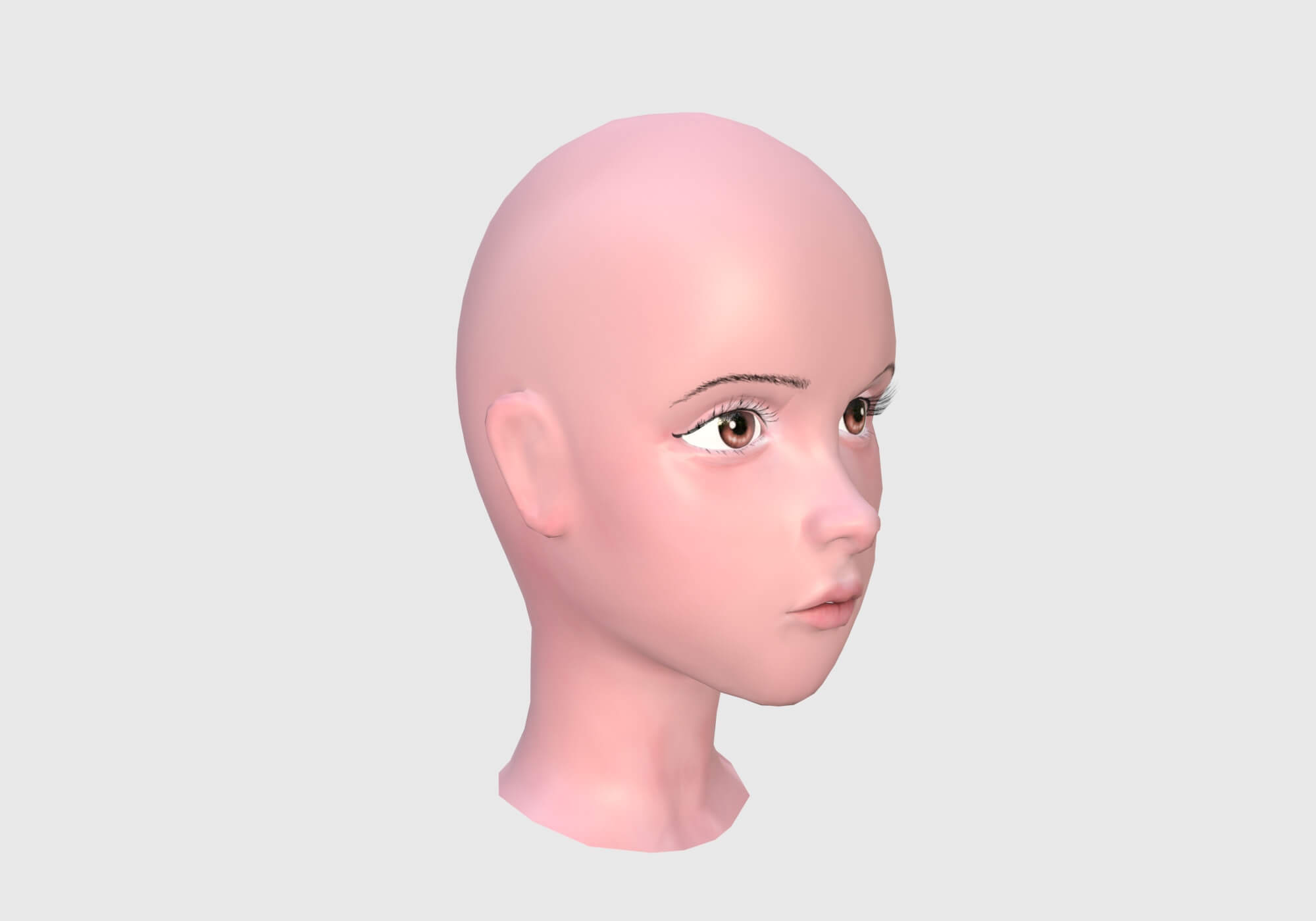 Basic Female Head v4354 - 3D Model by nickianimations