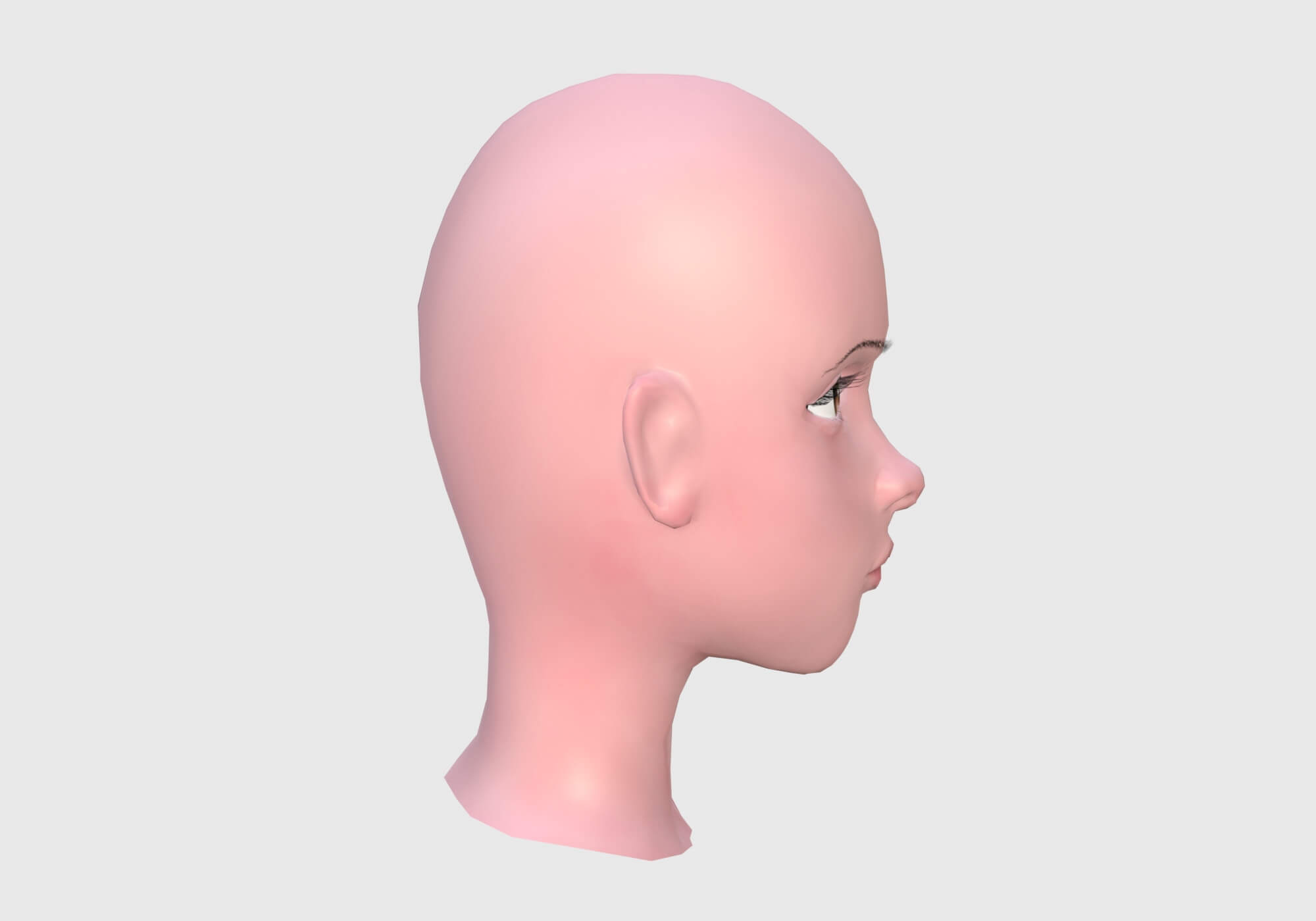 Basic Female Head v4354 - 3D Model by nickianimations
