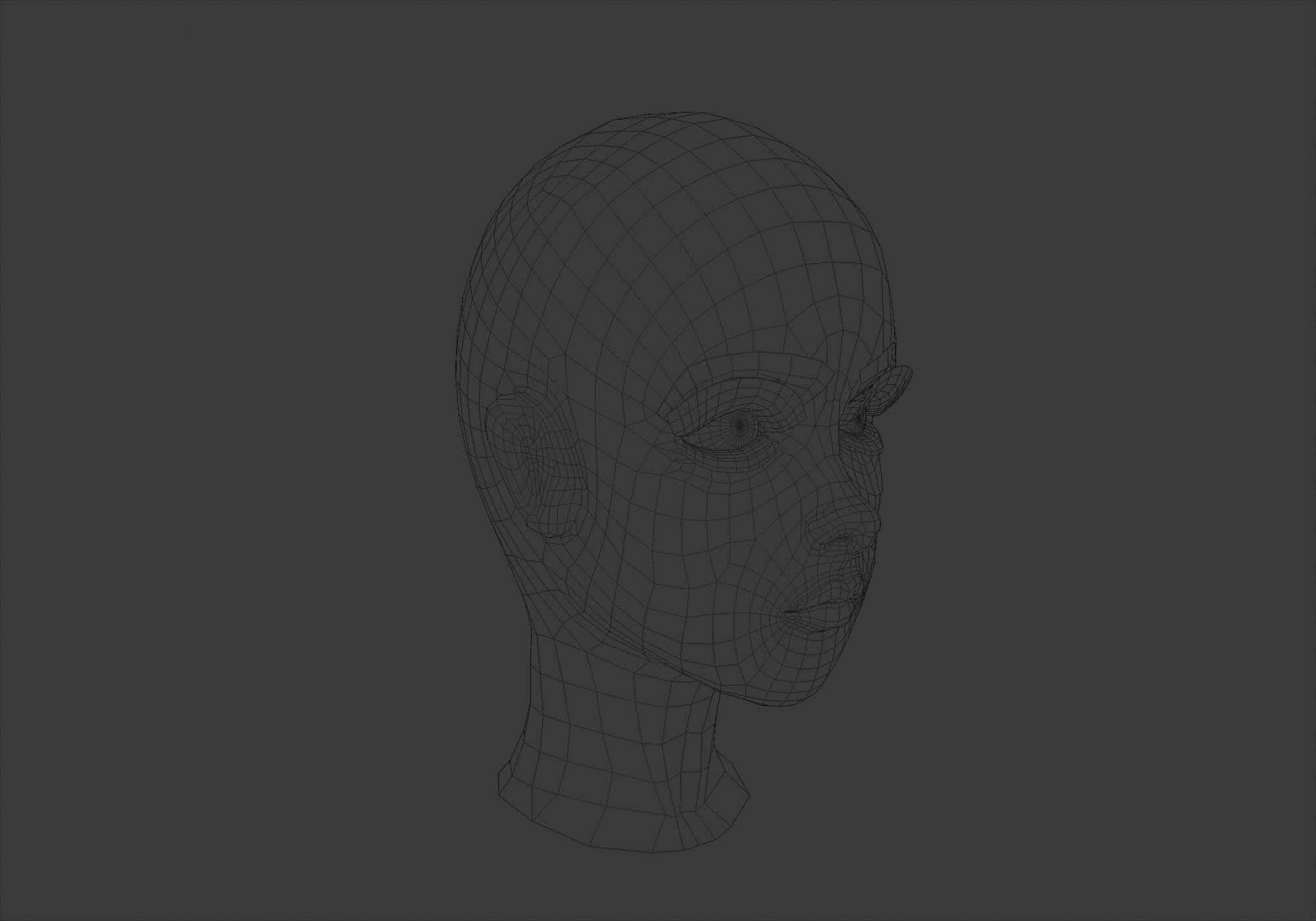 Basic Female Head v4354 - 3D Model by nickianimations