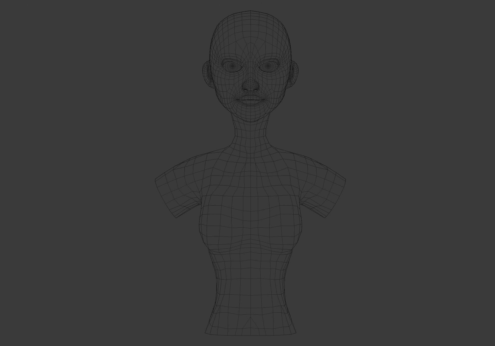 Basic Female Torso - 3D Model by nickianimations