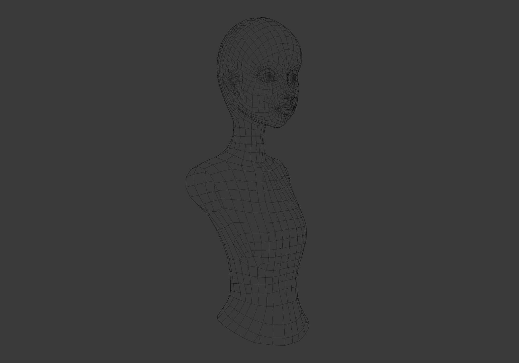 Basic Female Torso - 3D Model by nickianimations