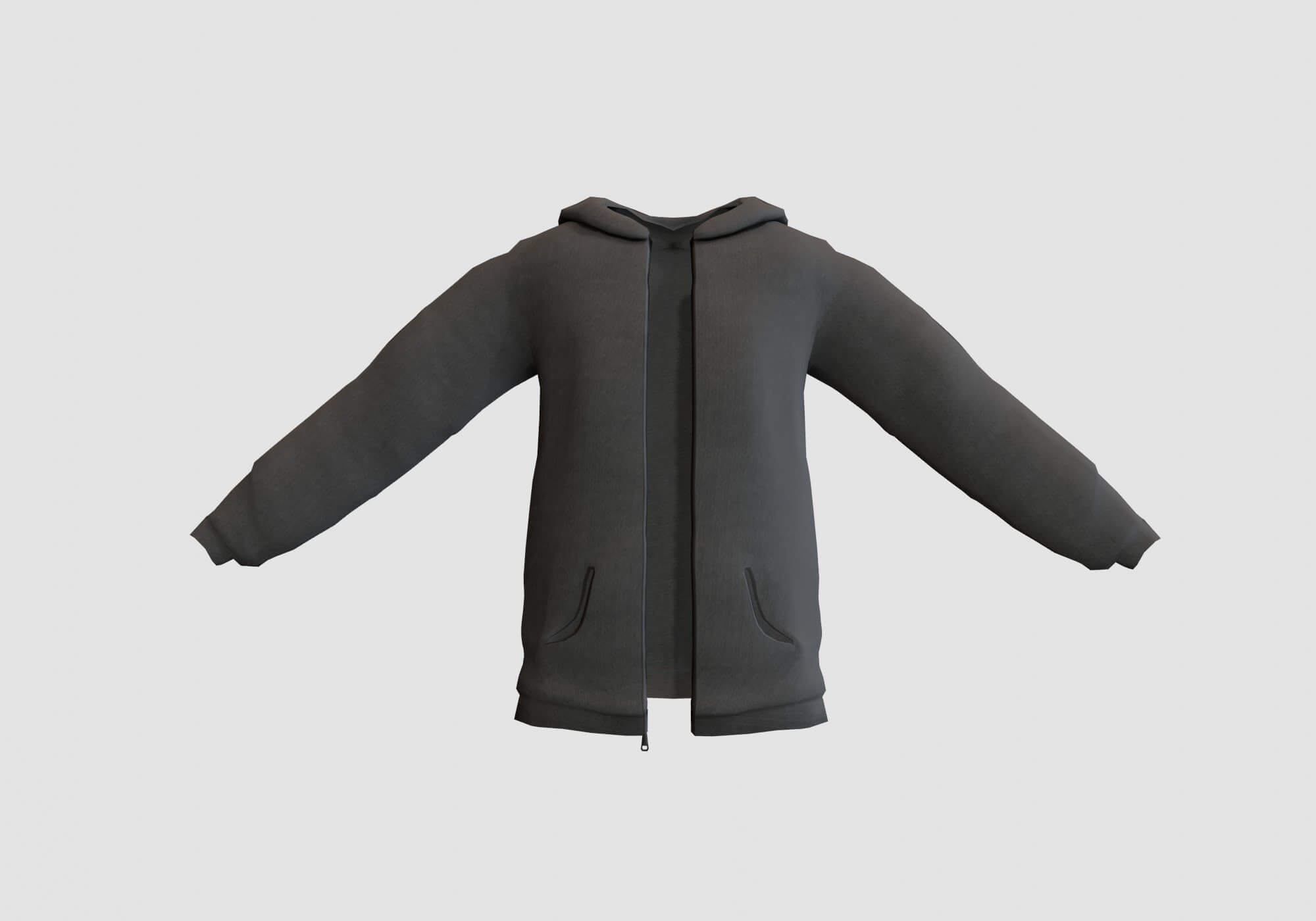 Basic Gray Jacket - 3D Model by nickianimations