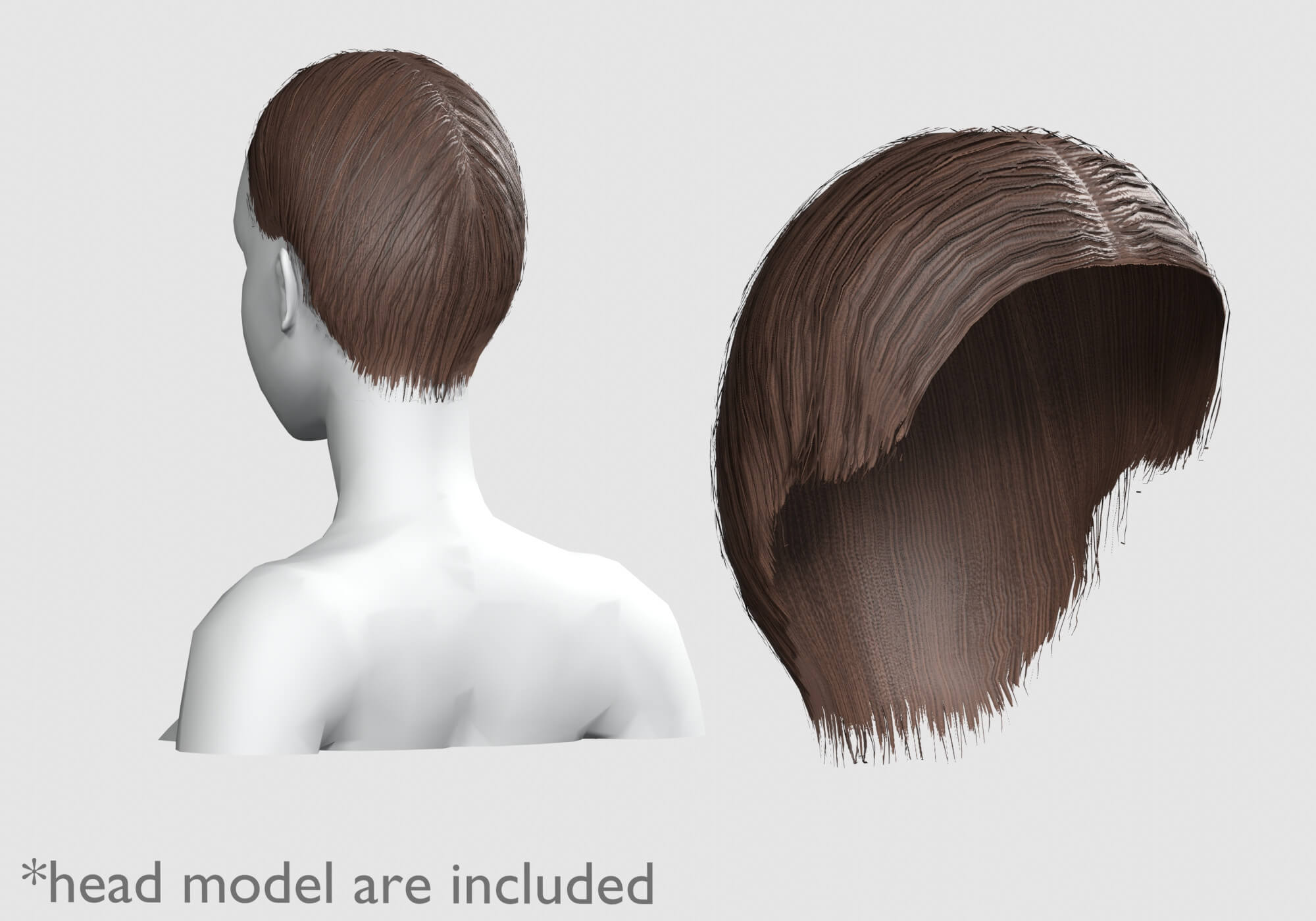 Basic Hairline Hairstyle V3852 - 3D Model by nickianimations