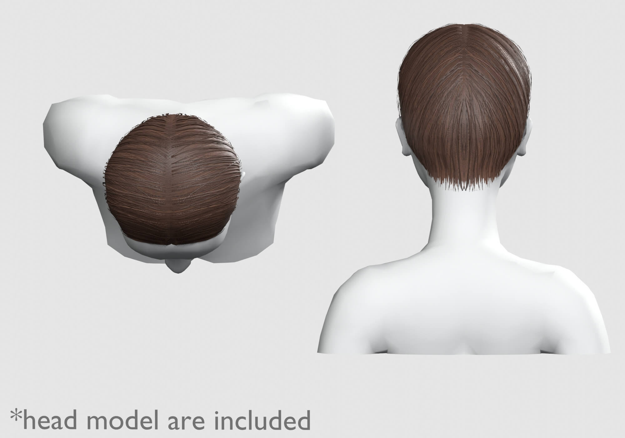 Basic Hairline Hairstyle V3852 - 3D Model by nickianimations