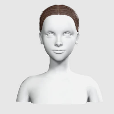 Basic Hairline Hairstyle V3852 - 3D Model by nickianimations