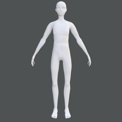 Basic Male Body - 3D Model by nickianimations