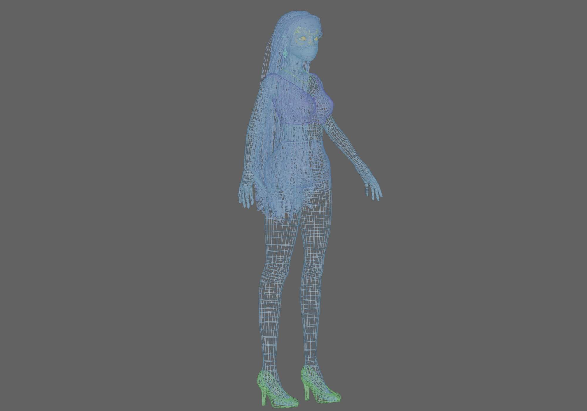 Basic Pretty Girl V31792 - 3D Model by nickianimations