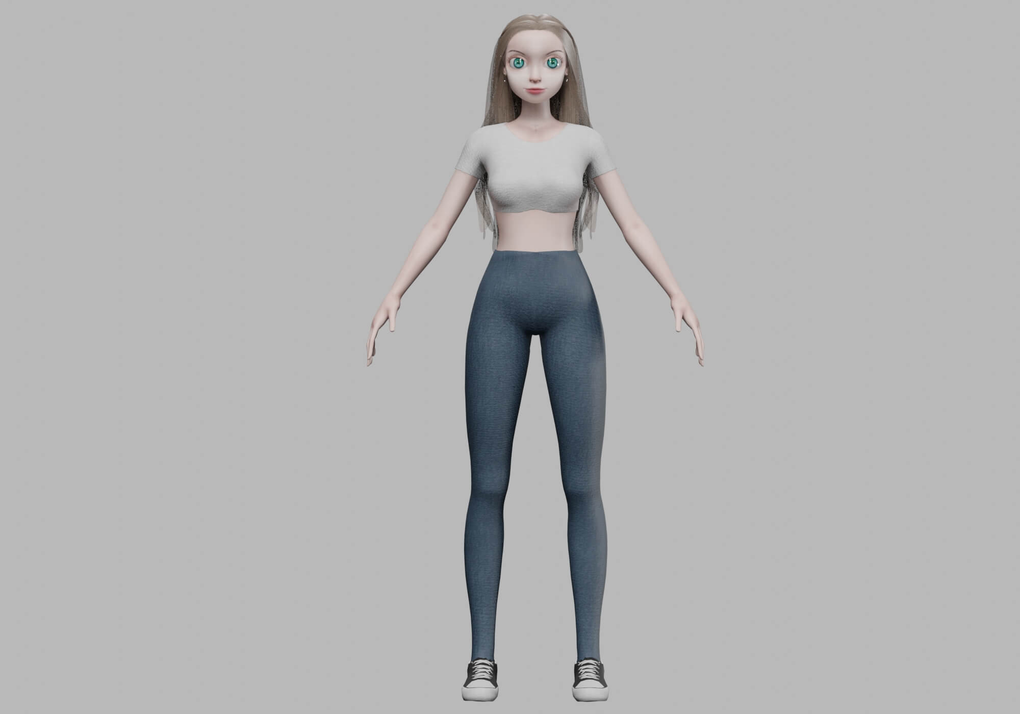 Basic Pretty Girl V31896 - 3D Model by nickianimations