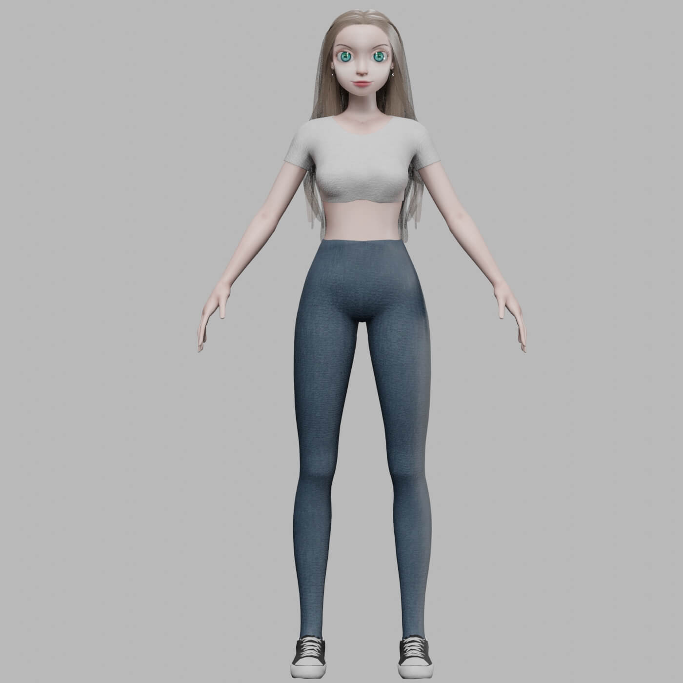 Basic Pretty Girl V31896 - 3D Model by nickianimations