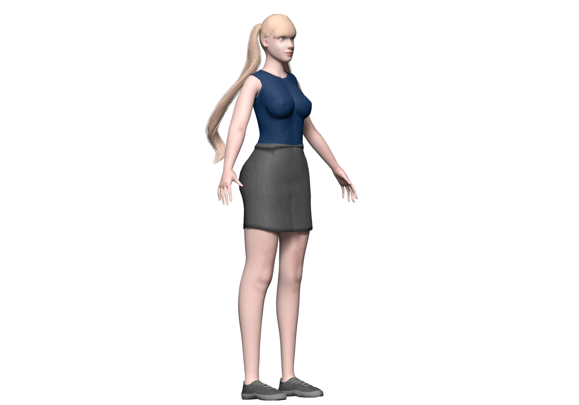 Basic Pretty Woman V23036 - 3D Model by nickianimations