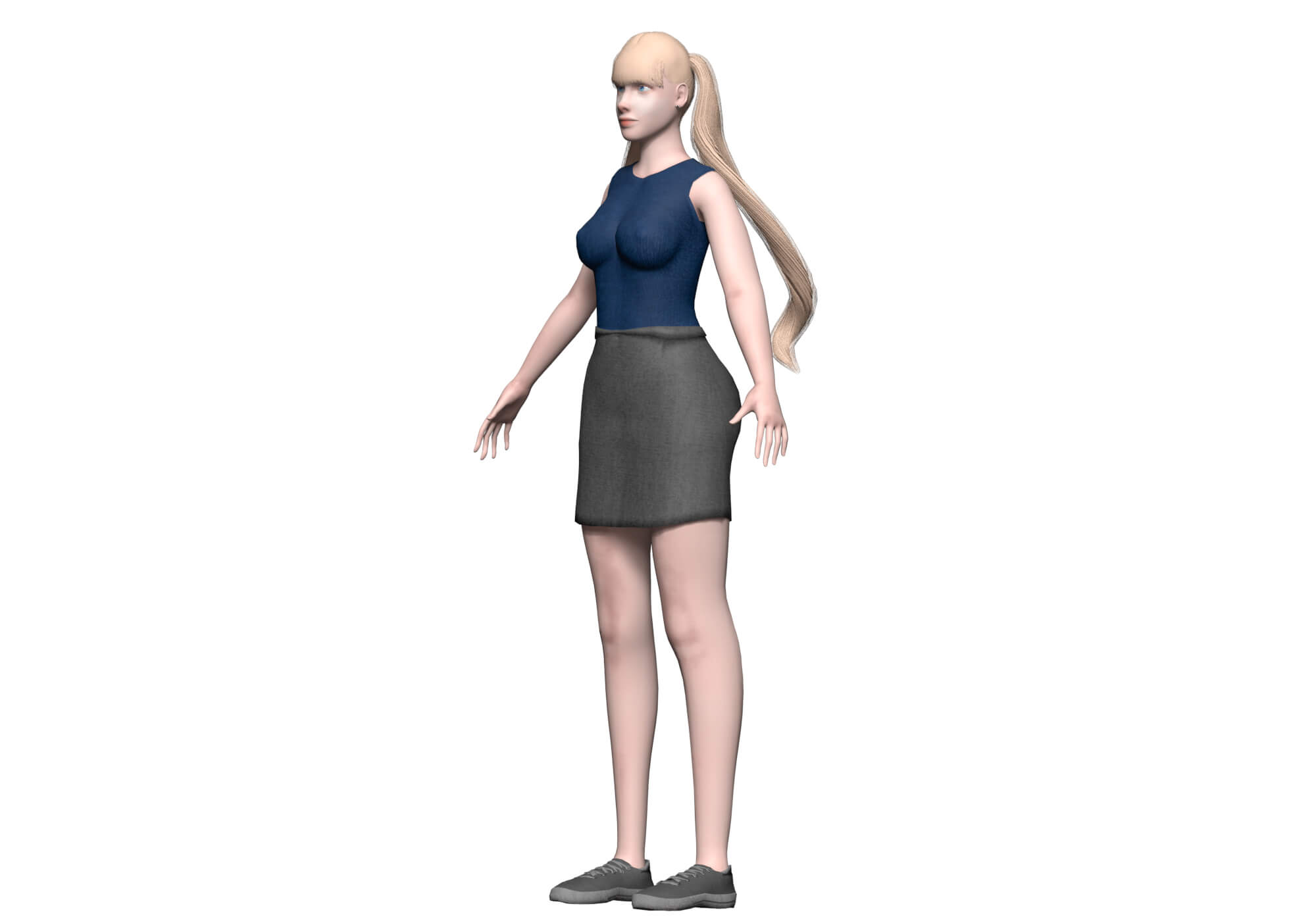 Basic Pretty Woman V23036 - 3D Model by nickianimations