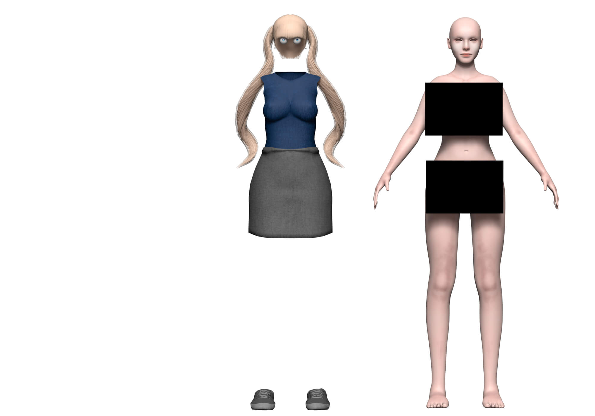 Basic Pretty Woman V23036 - 3D Model by nickianimations