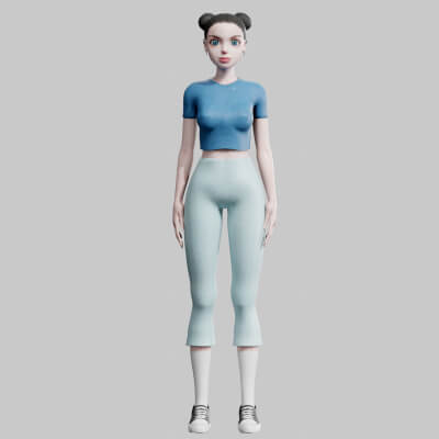 Basic Pretty Woman V23423 - 3D Model by nickianimations