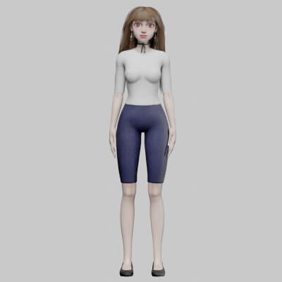 Basic Pretty Woman V32526 - 3D Model by nickianimations