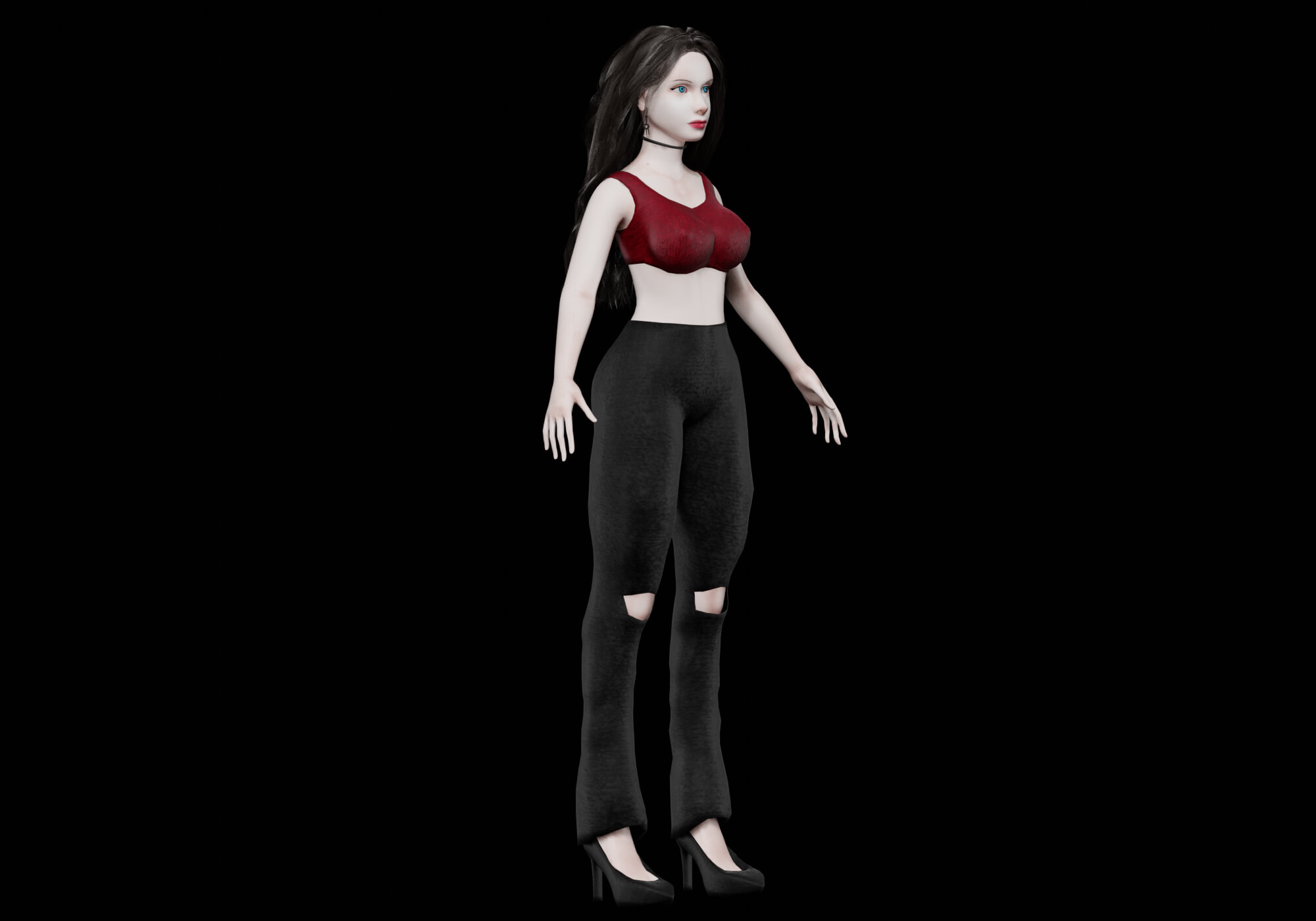 Basic Pretty Woman V33107 - 3D Model by nickianimations