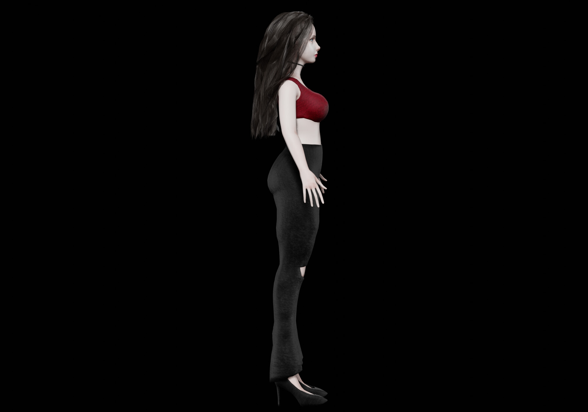 Basic Pretty Woman V33107 - 3D Model by nickianimations