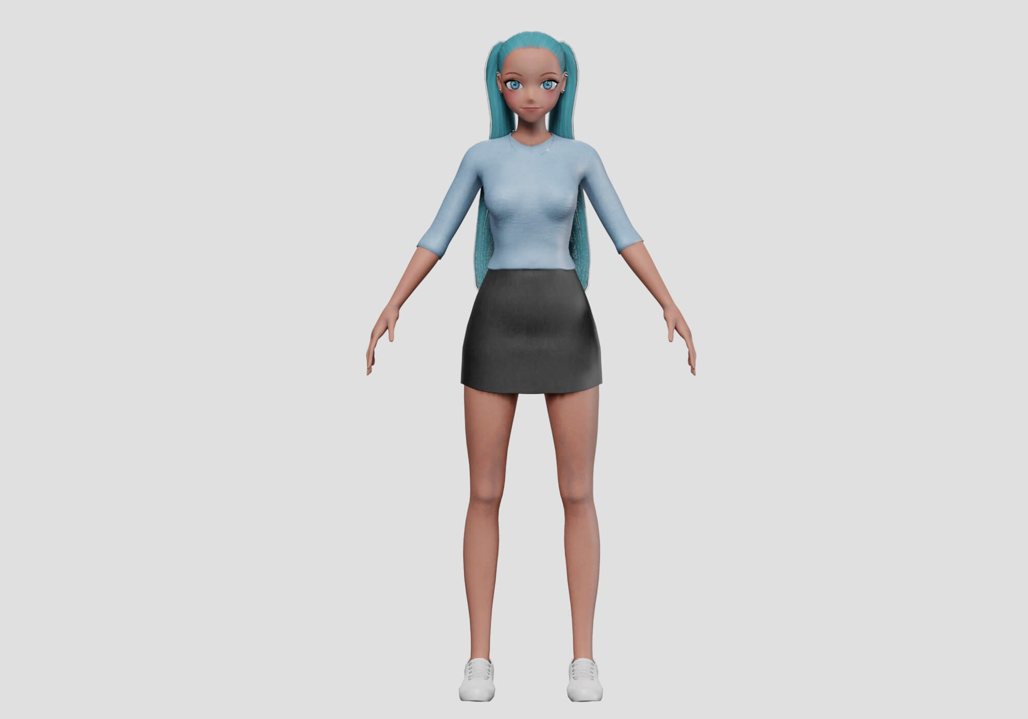 Basic Standard Girl V22507 - 3D Model by nickianimations