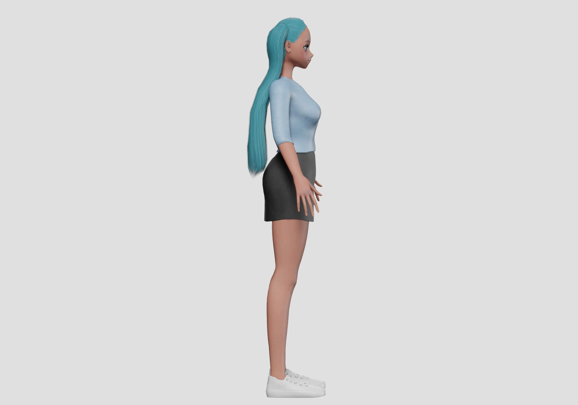 Basic Standard Girl V22507 - 3D Model by nickianimations