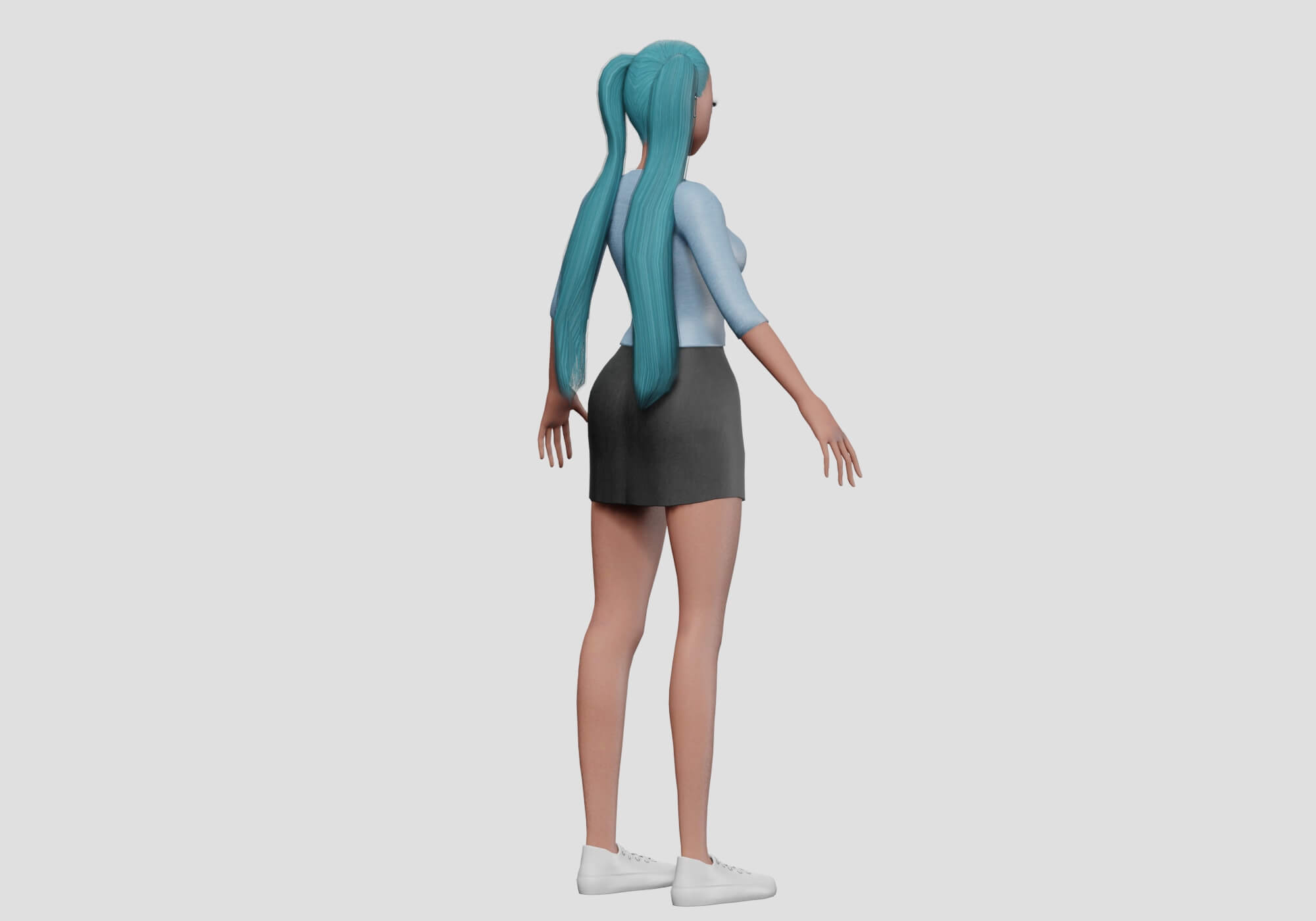 Basic Standard Girl V22507 - 3D Model by nickianimations